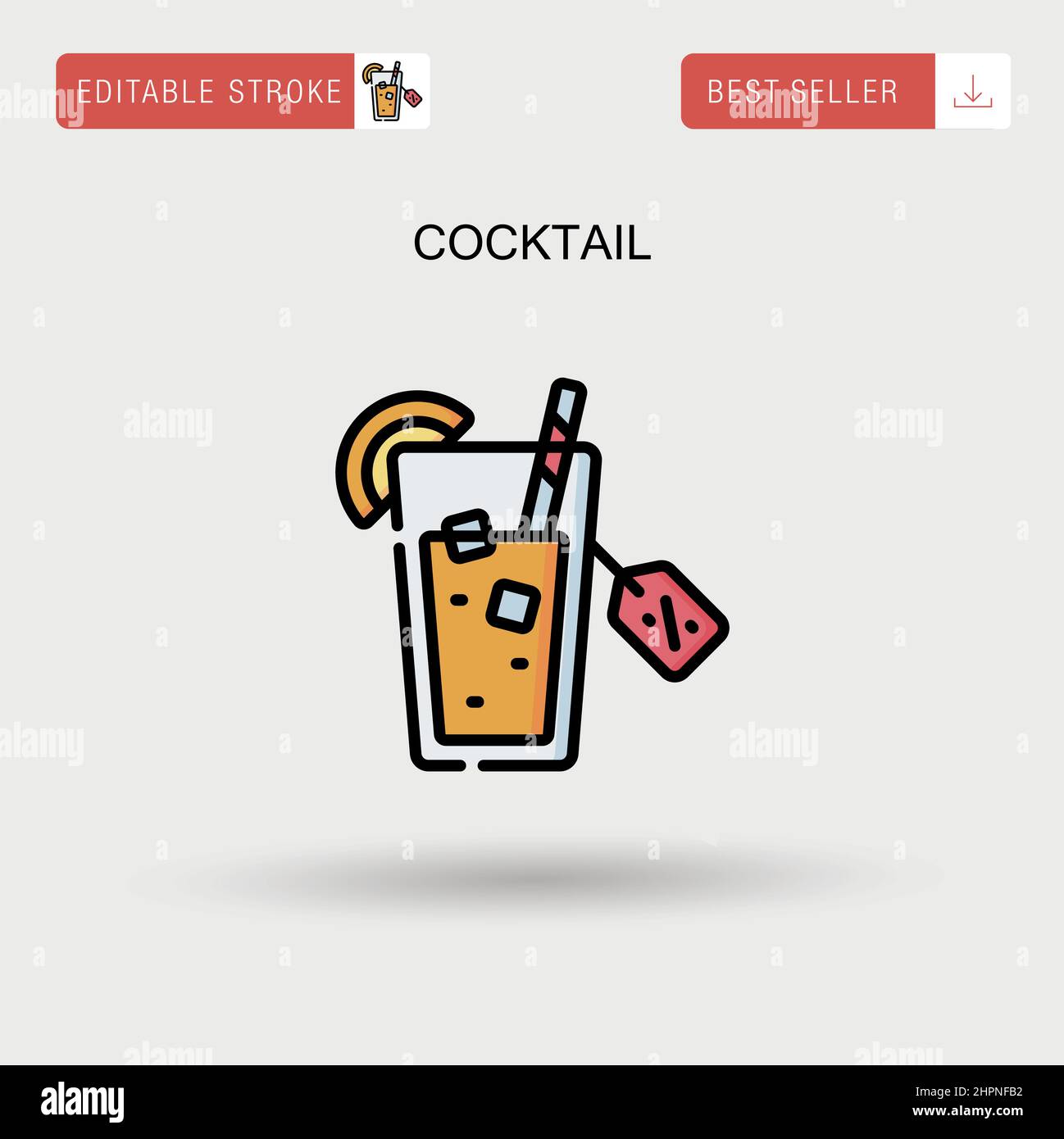 Cocktail Simple vector icon Stock Vector Image & Art - Alamy