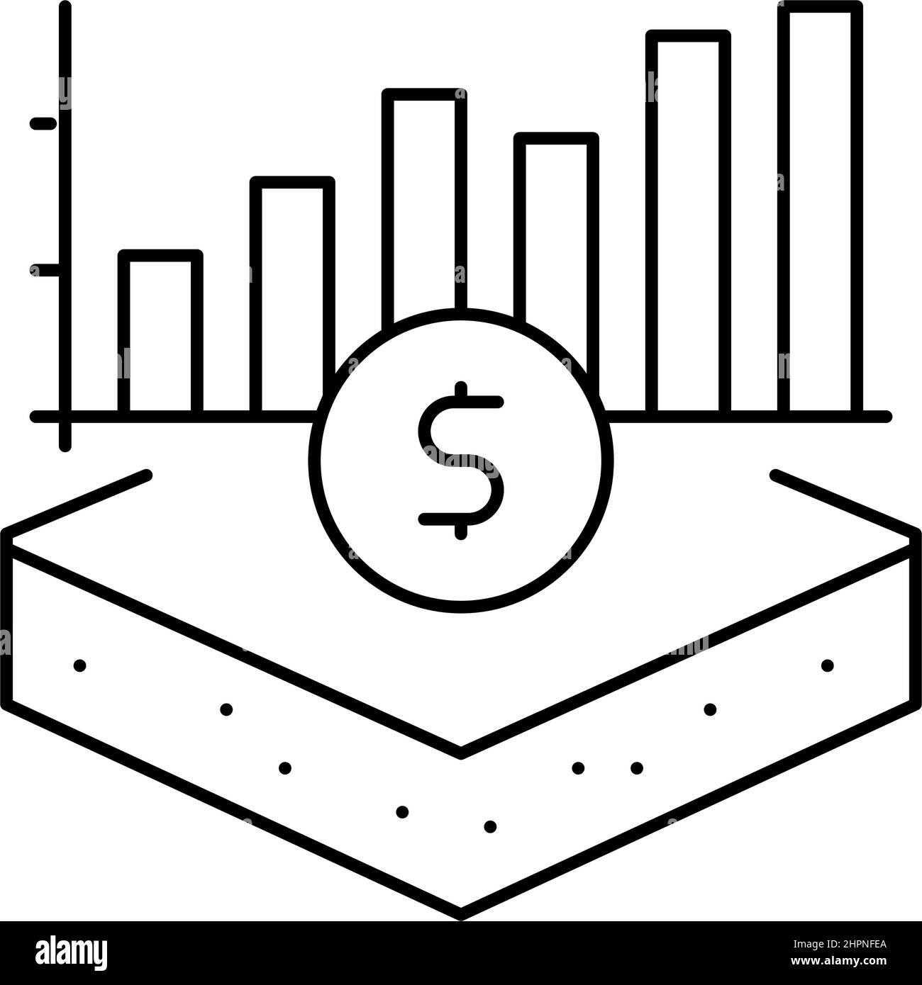 investment land line icon vector illustration Stock Vector Image & Art ...