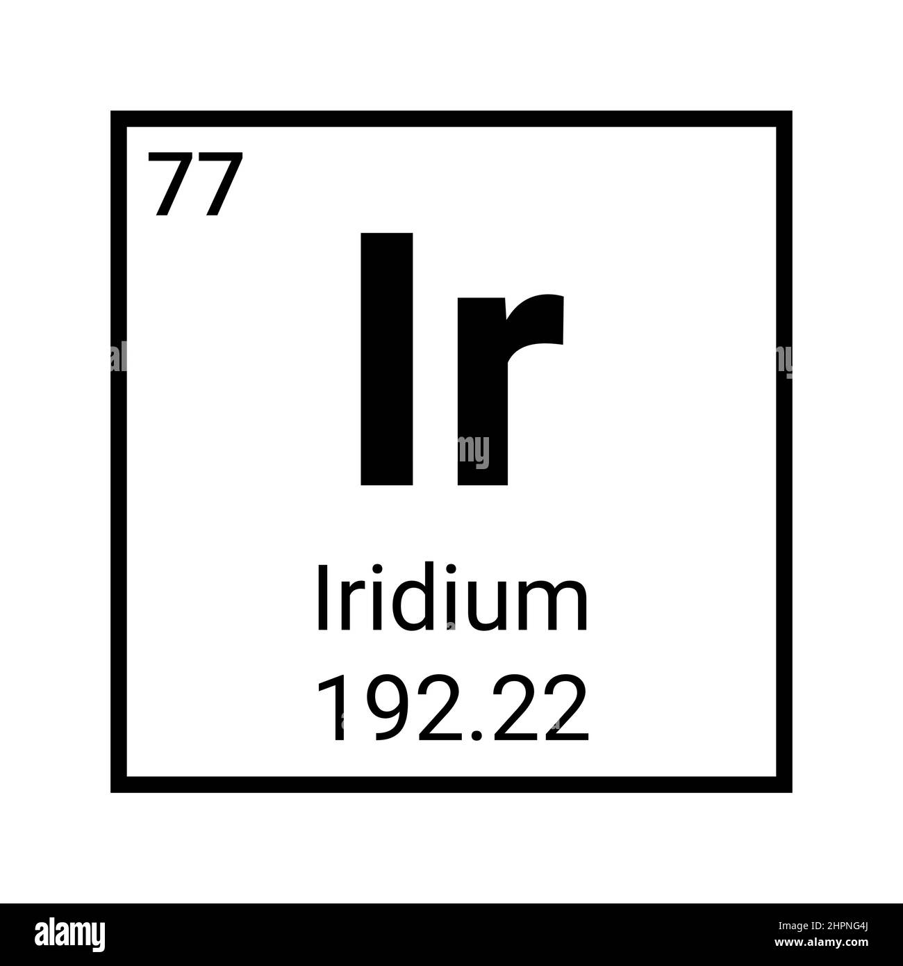 Iridium chemical element icon. Iridium symbol education science icon ...