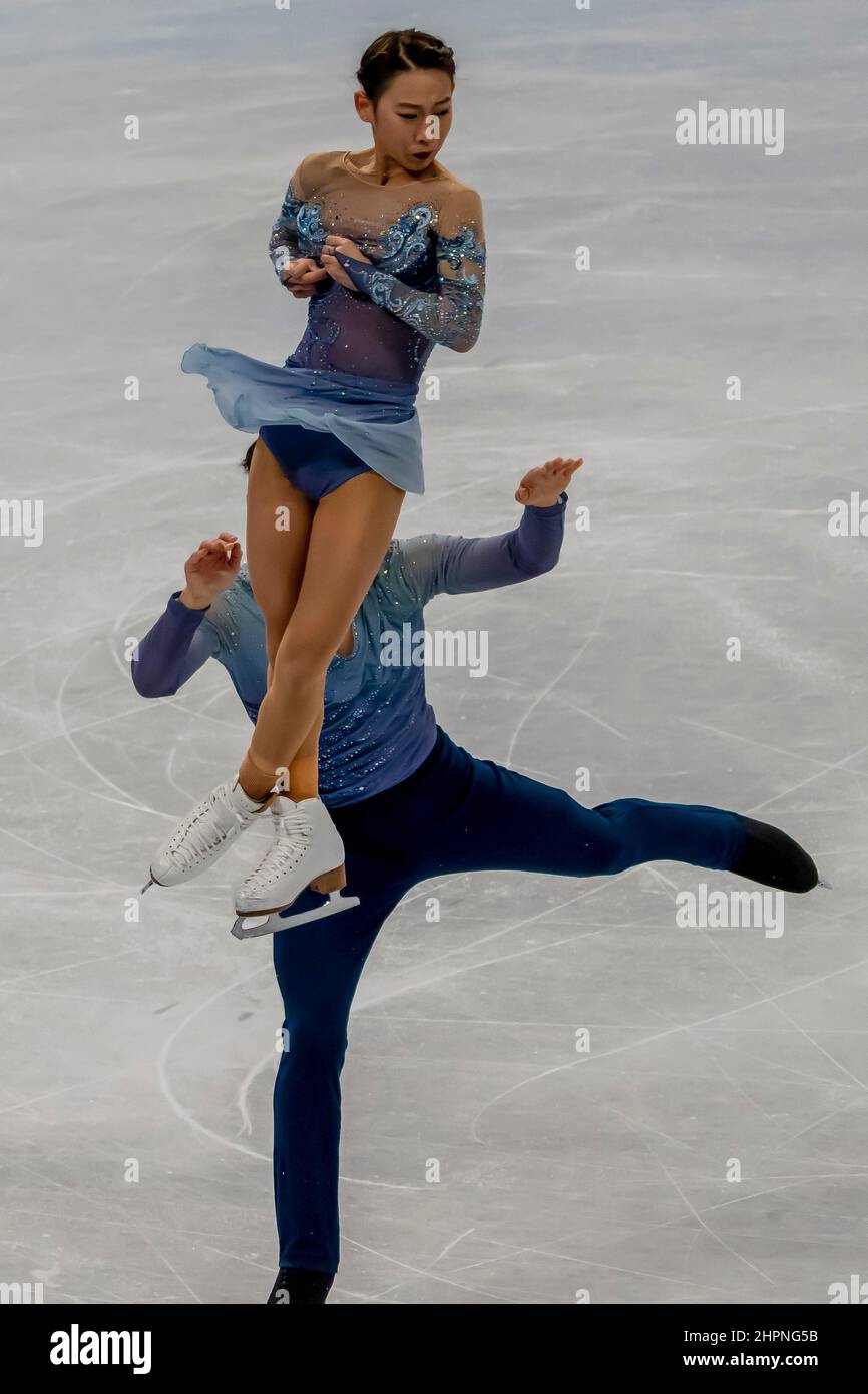 Beijing, Hebei, China. 18th Feb, 2022. Yang JIN and Cheng PENG (CHN ...