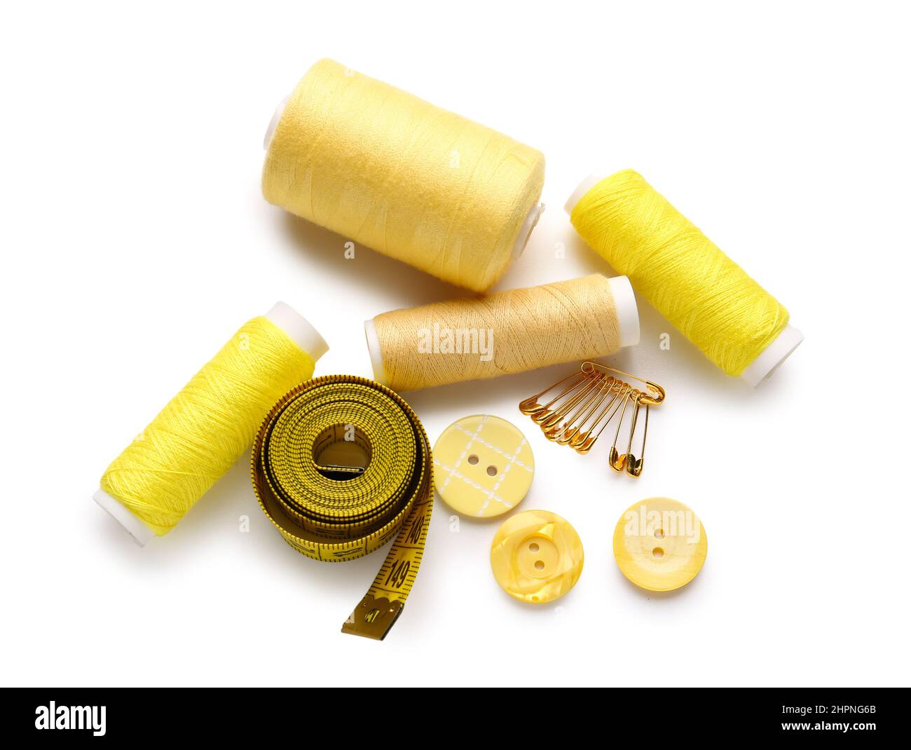 White thread spools measuring Cut Out Stock Images & Pictures - Alamy