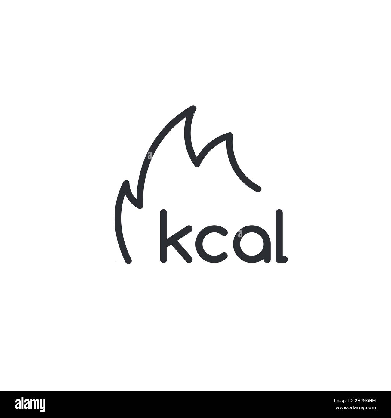 Energy fat burn kcal fire icon. Kilocalorie hot logo vector weight ...