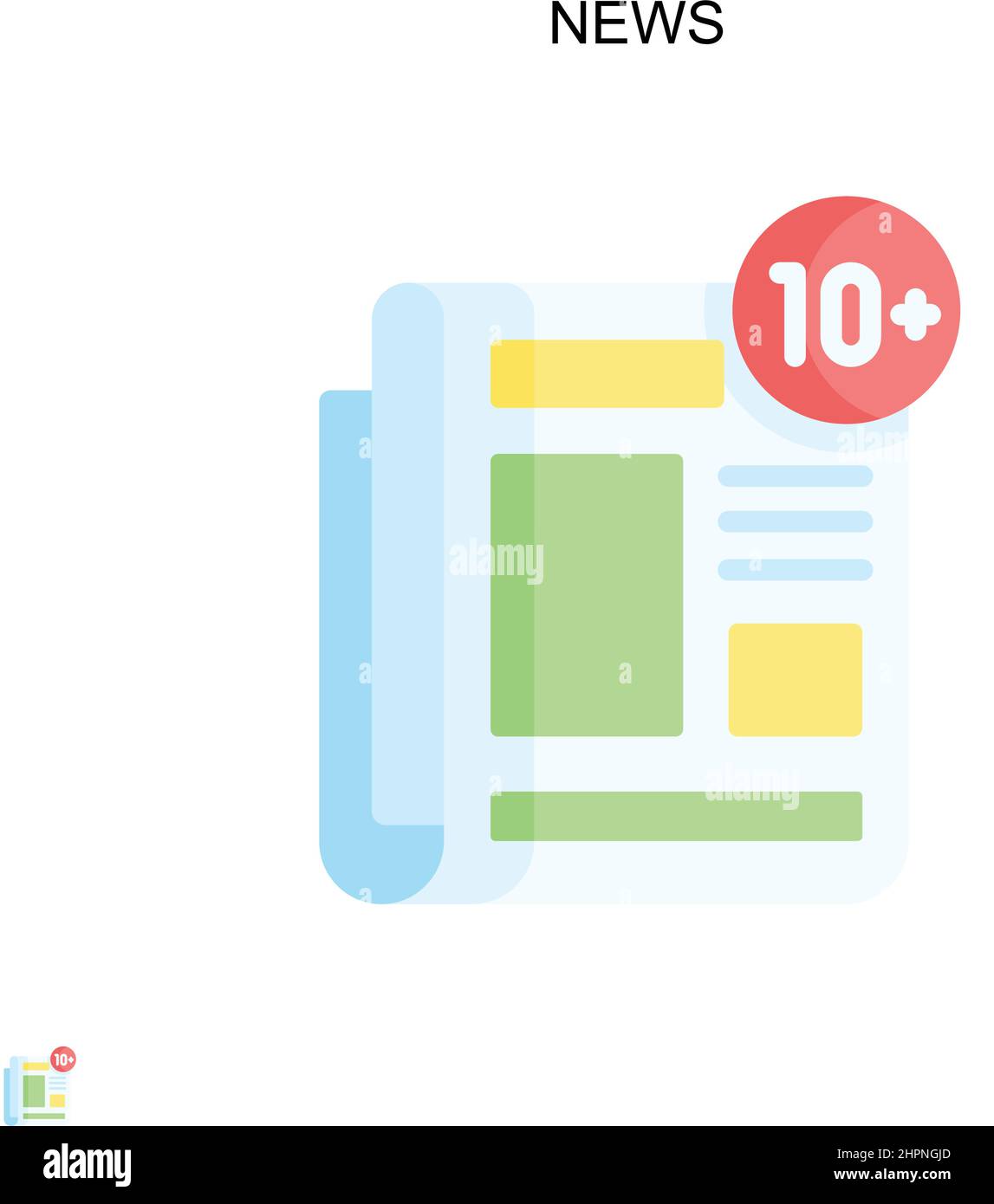 News Simple vector icon. Illustration symbol design template for web mobile UI element Stock ...