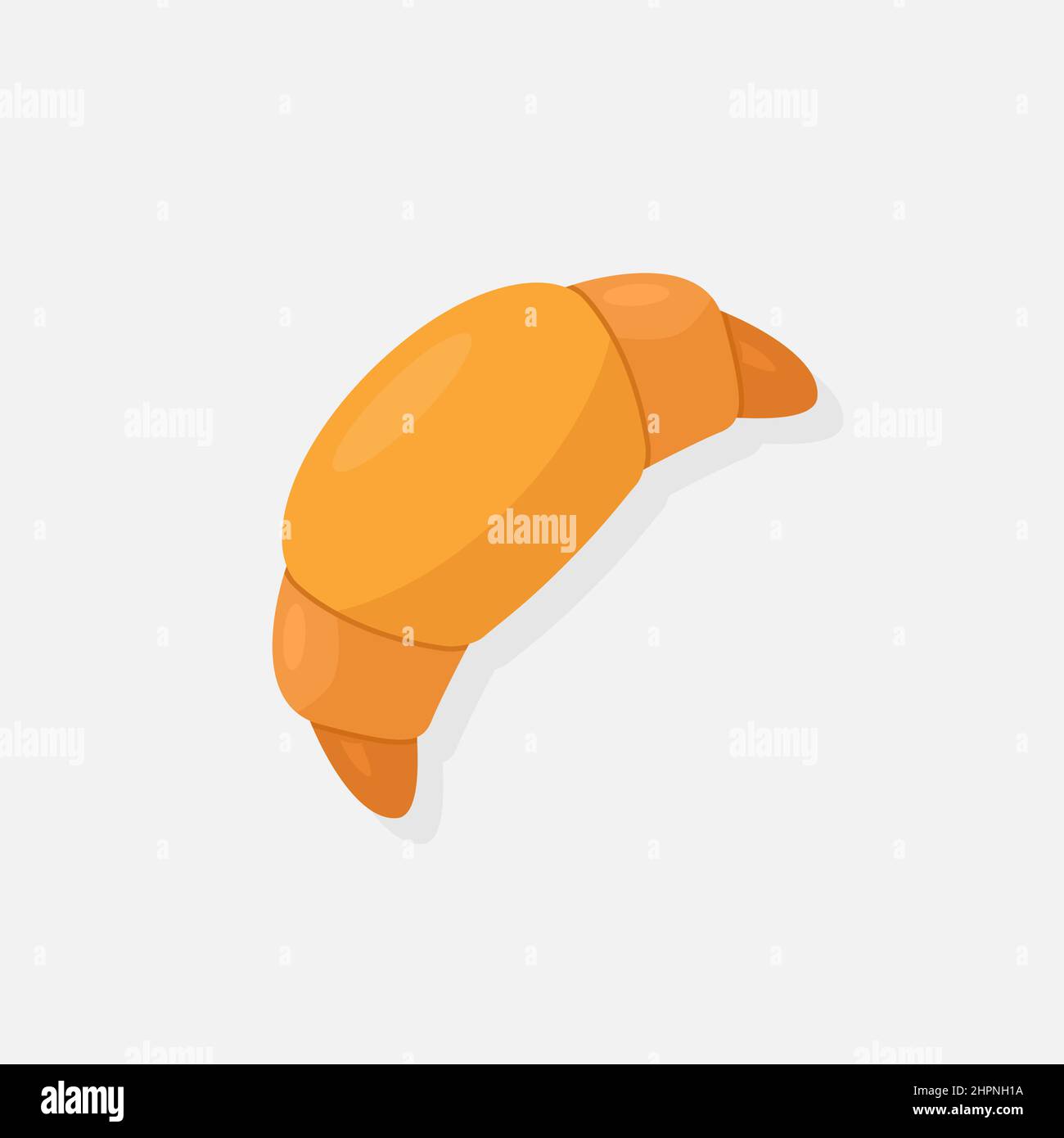 Croissant vector icon. Pastry french croissant flat breakfast bakery ...