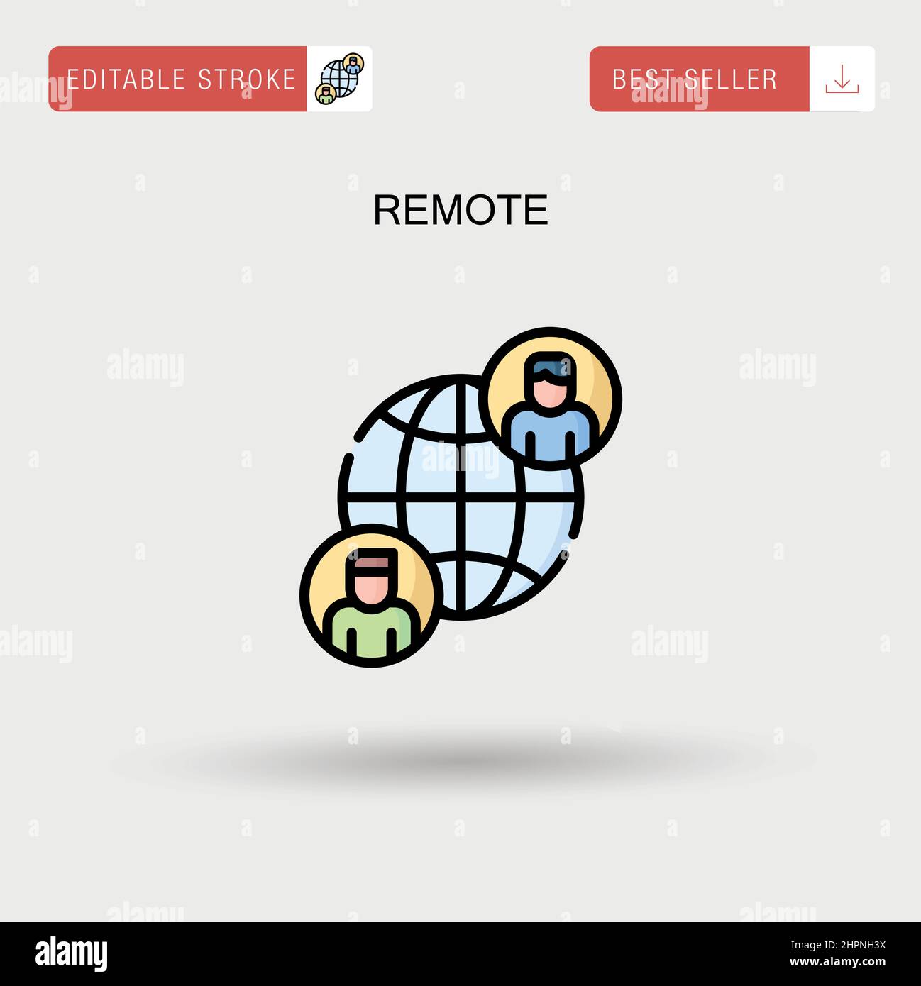 Remote work icon Stock Vector Images - Alamy