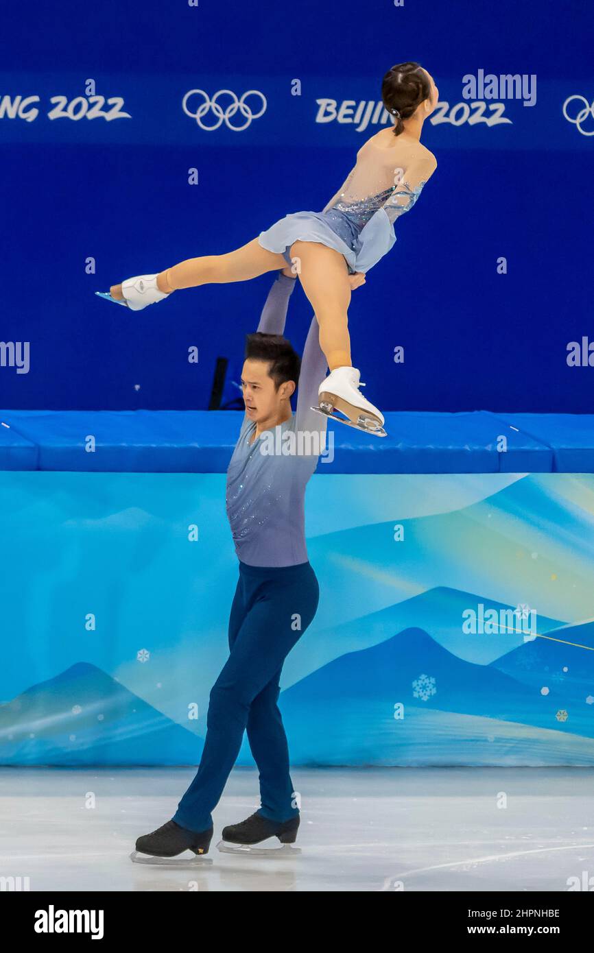 Beijing, Hebei, China. 18th Feb, 2022. Yang JIN and Cheng PENG (CHN ...