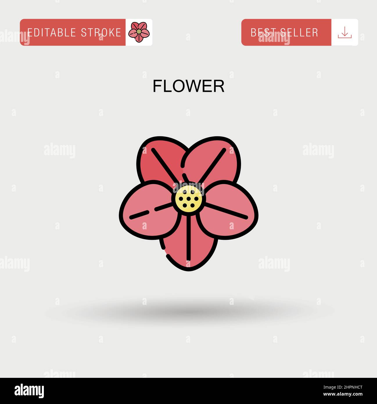 Flower Simple vector icon Stock Vector Image & Art - Alamy