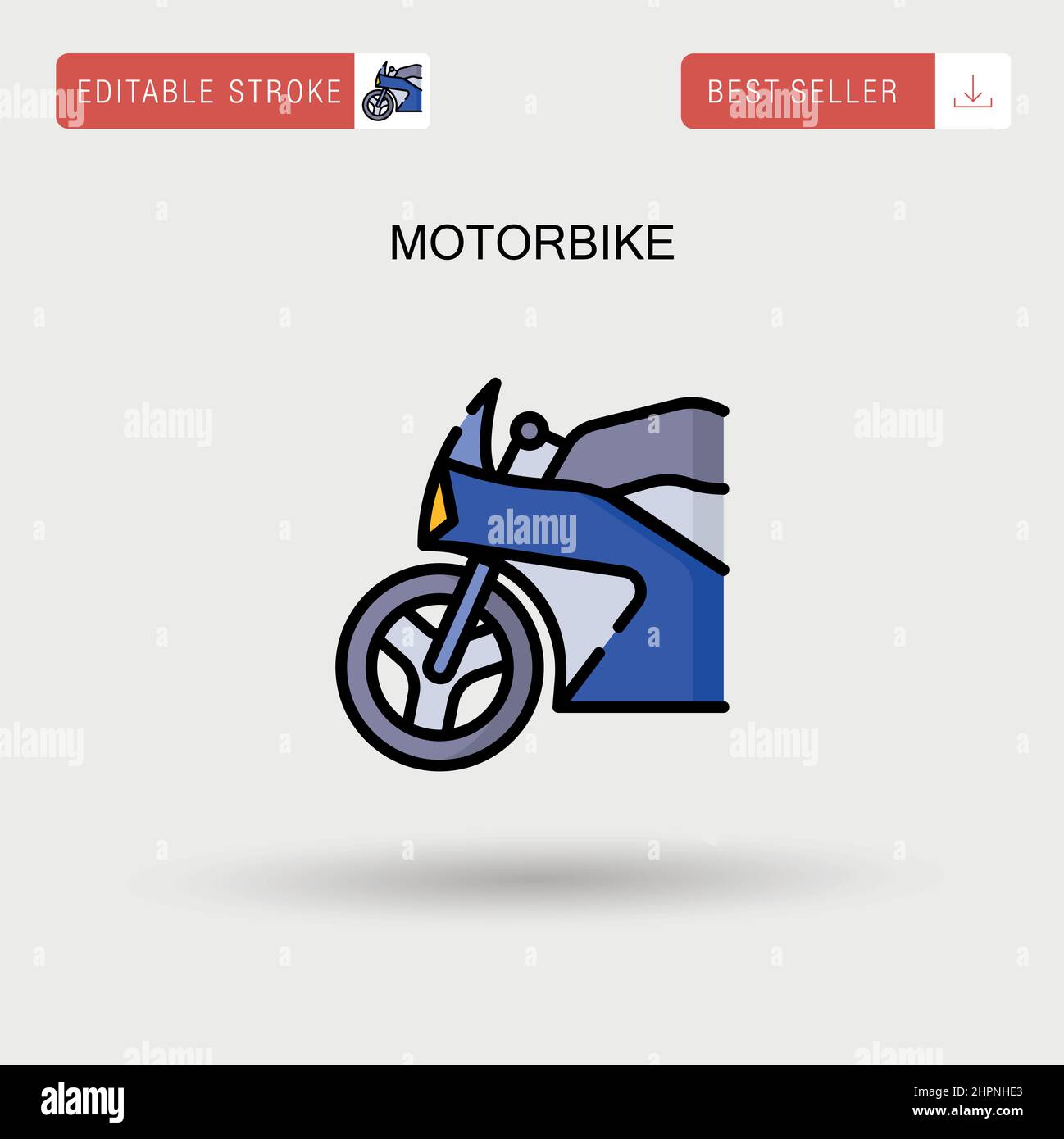 Motorbike Simple vector icon Stock Vector Image & Art - Alamy