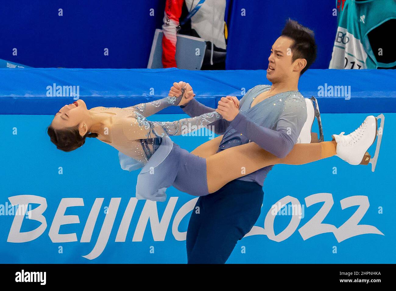 Beijing, Hebei, China. 18th Feb, 2022. Yang JIN and Cheng PENG (CHN ...