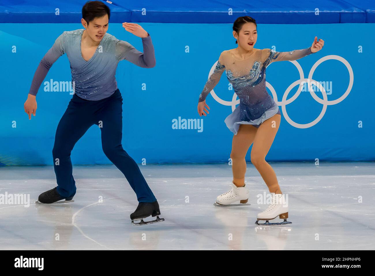 Beijing, Hebei, China. 18th Feb, 2022. Yang JIN and Cheng PENG (CHN ...
