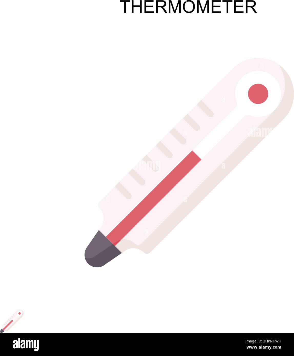 Thermometer Simple vector icon. Illustration symbol design template for ...