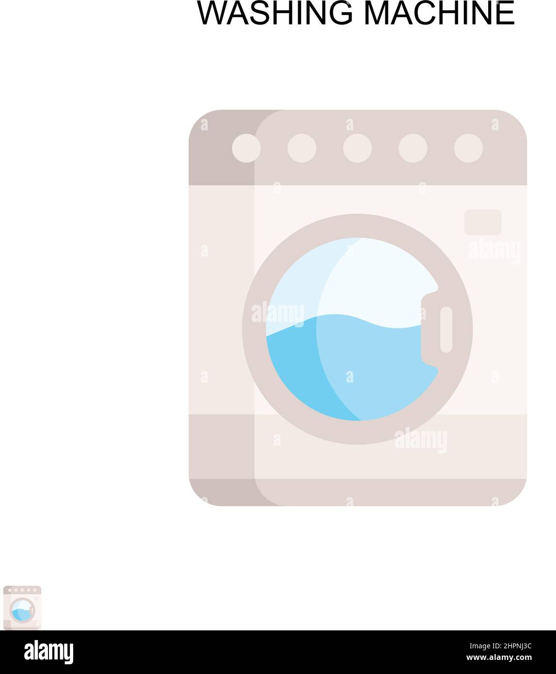 Washing machine Simple vector icon. Illustration symbol design template ...