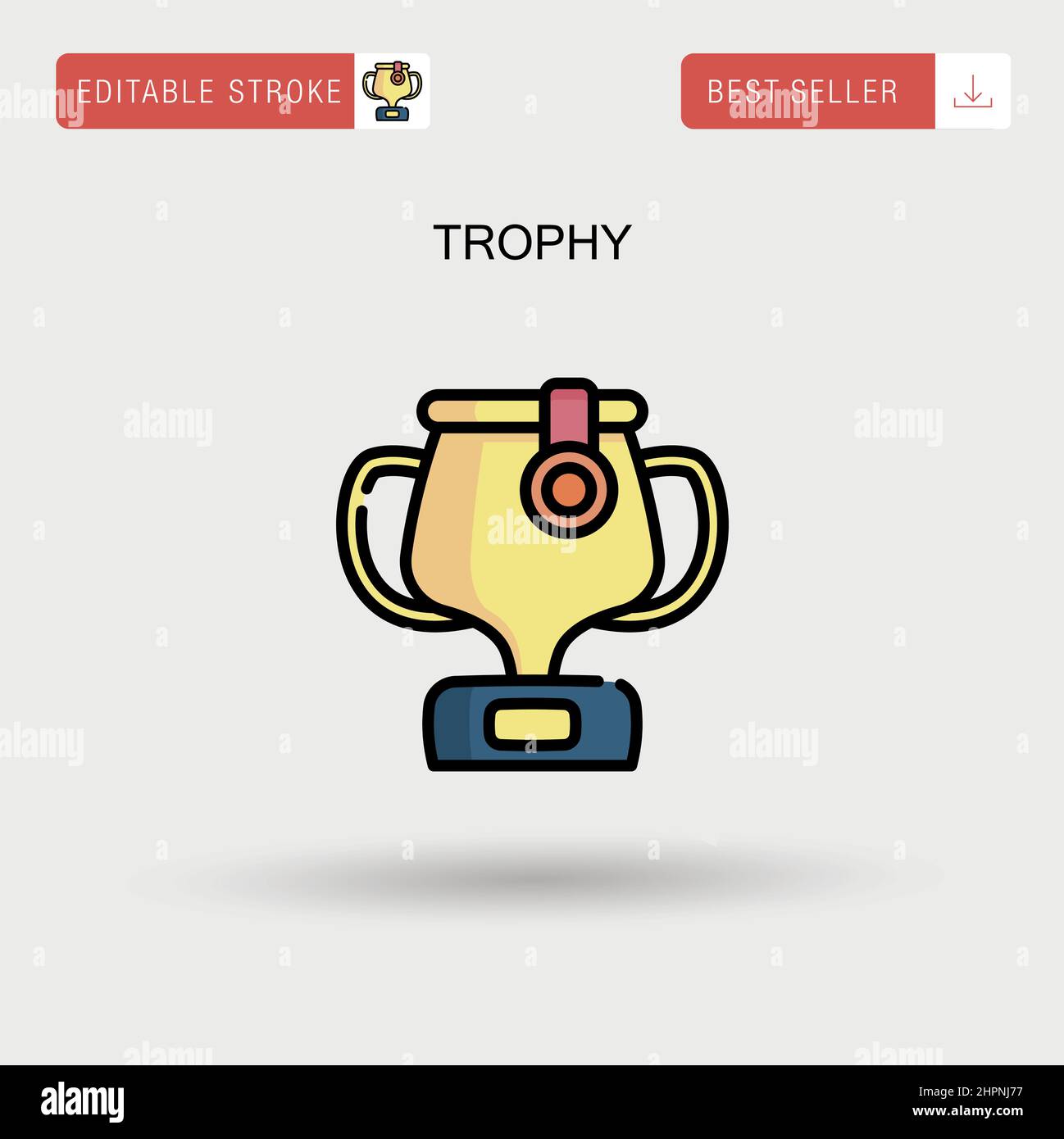 Trophy Simple vector icon Stock Vector Image & Art - Alamy