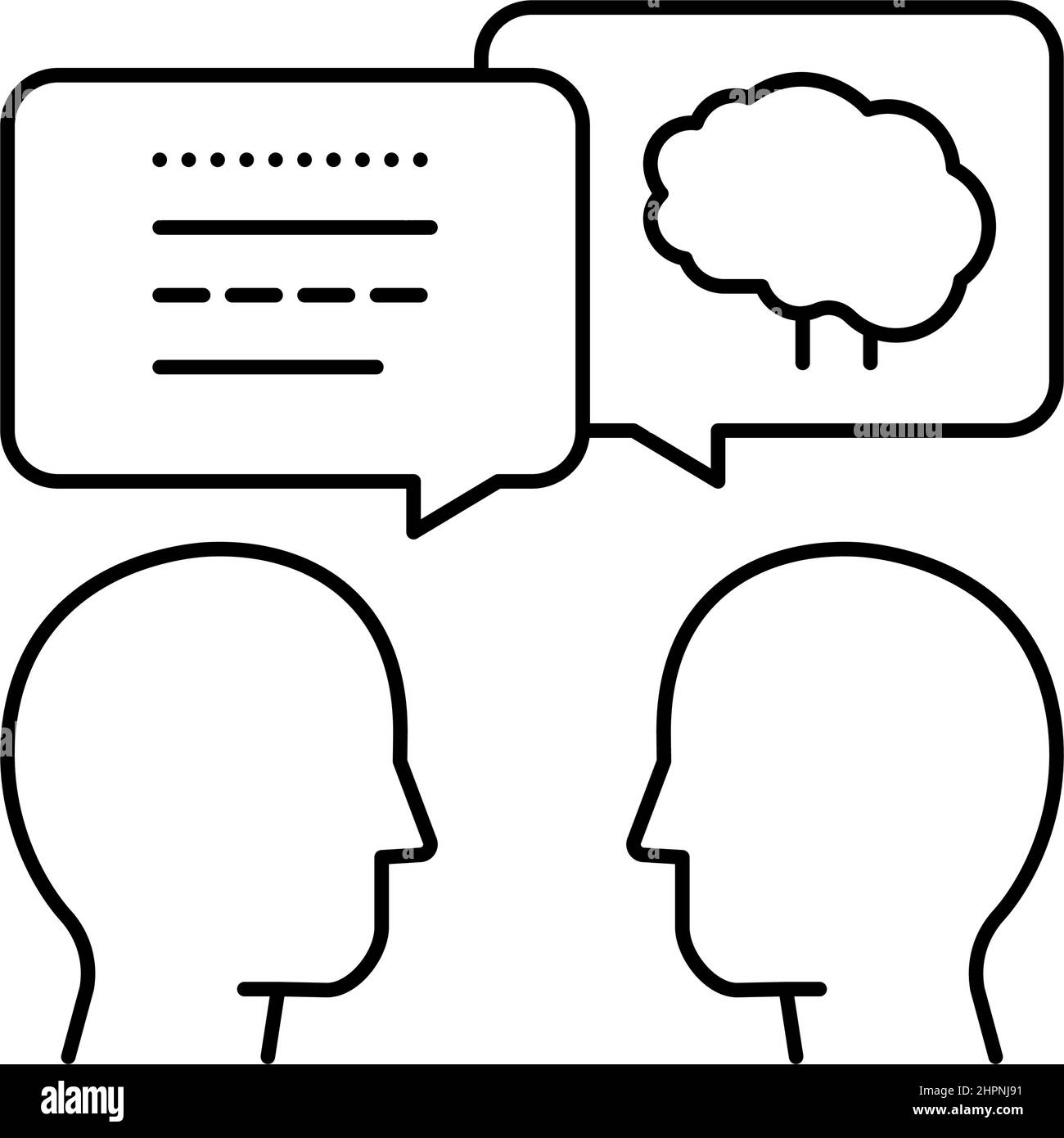 intelligent talking line icon vector illustration Stock Vector Image ...