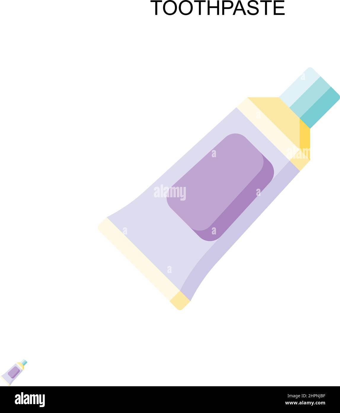 Toothpaste Simple vector icon. Illustration symbol design template for ...