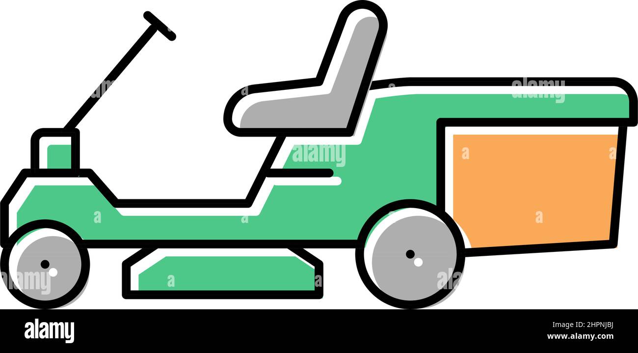 lawn mower machine color icon vector illustration Stock Vector Image ...