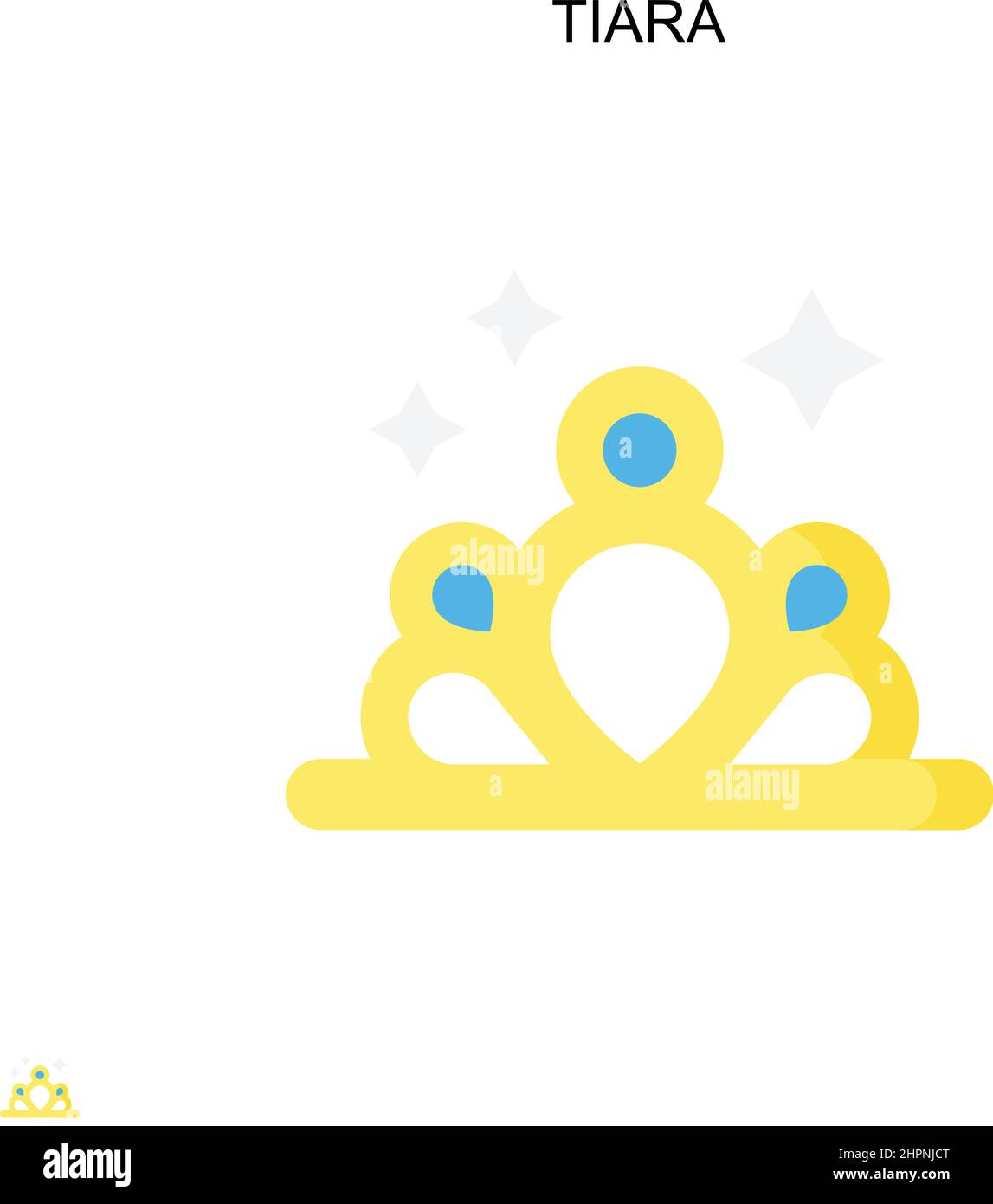 Tiara Simple vector icon. Illustration symbol design template for web ...