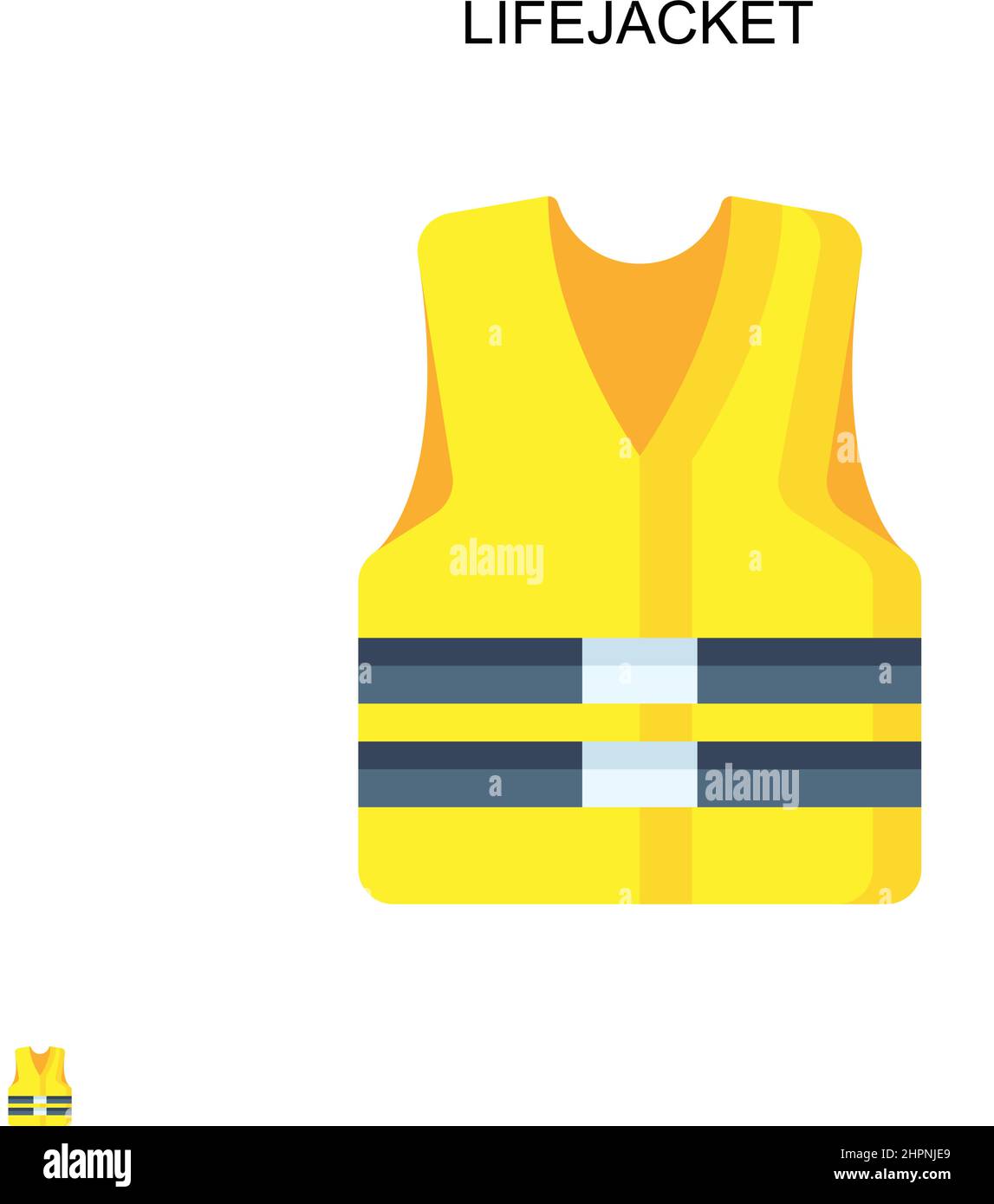 Lifejacket Simple vector icon. Illustration symbol design template for ...