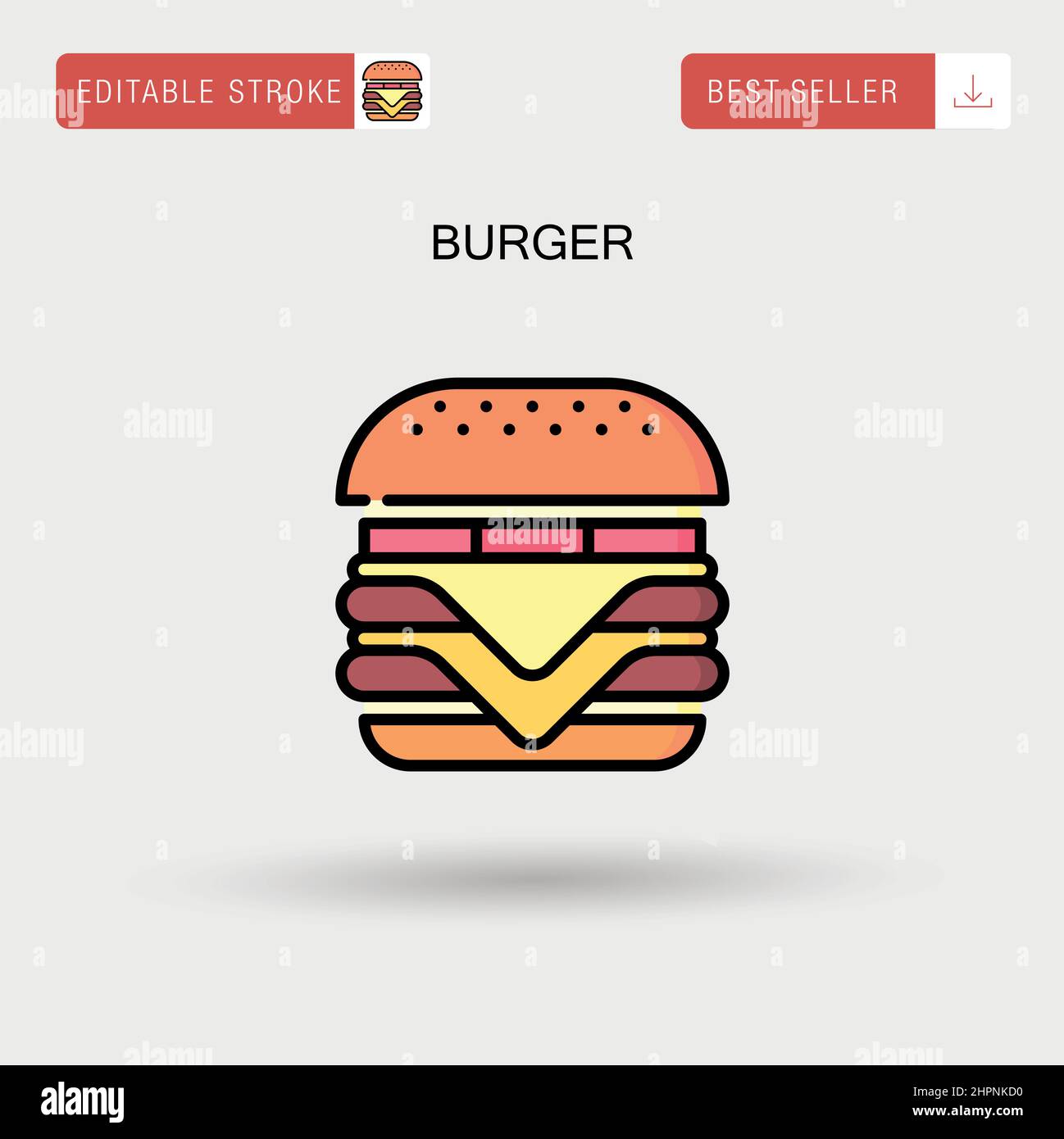 Simple icon classic burger hi-res stock photography and images - Alamy