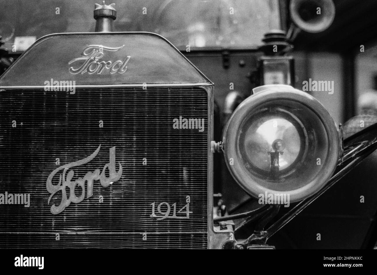 Closeup shot of old and historic car famous and original model in the ...