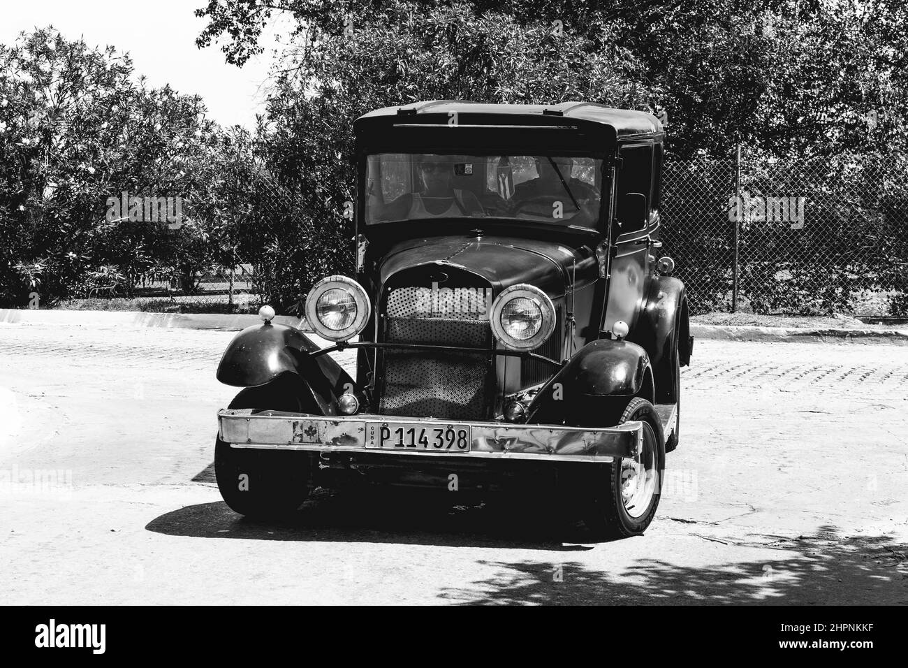 Old and historic car famous and original Ford model T in the museum ...