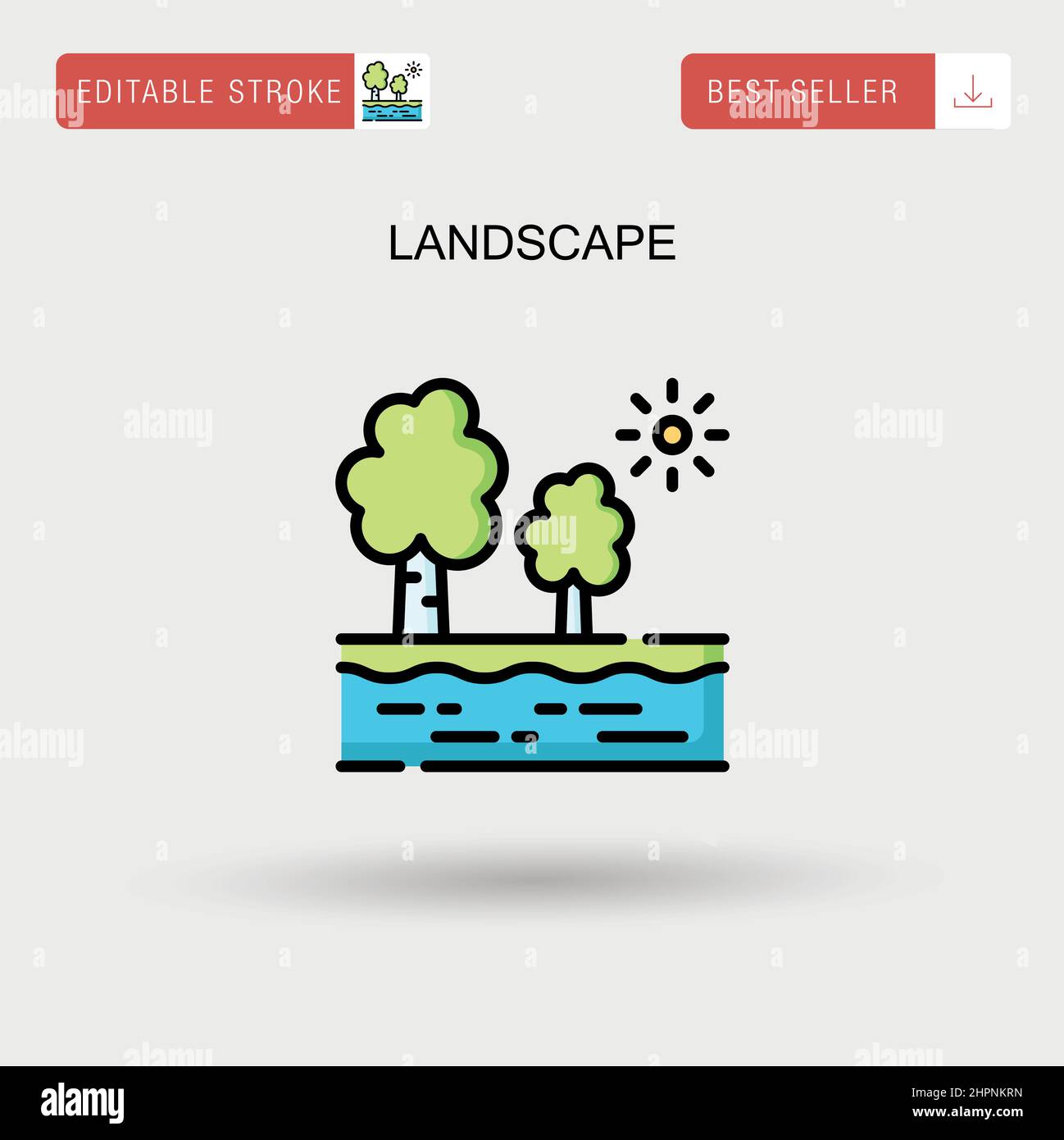 Landscape Simple vector icon Stock Vector Image & Art - Alamy