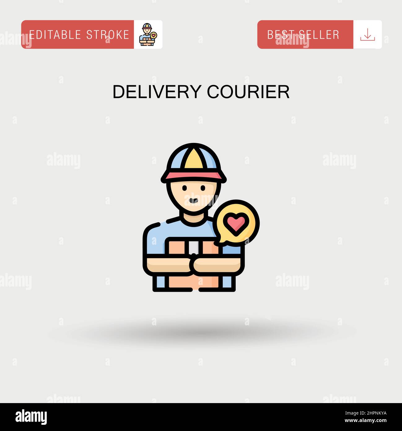 Delivery courier Simple vector icon Stock Vector Image & Art - Alamy