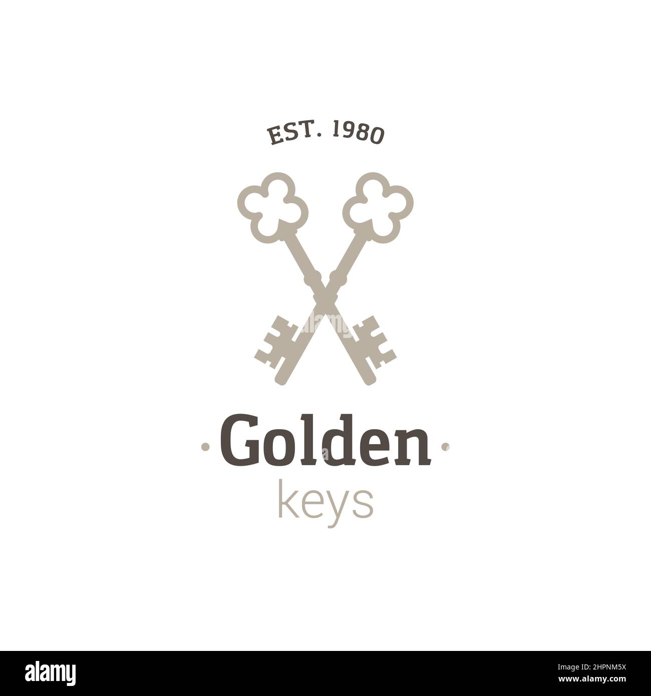 Old key vector house icon logo. Old key silhouette antique lock ...