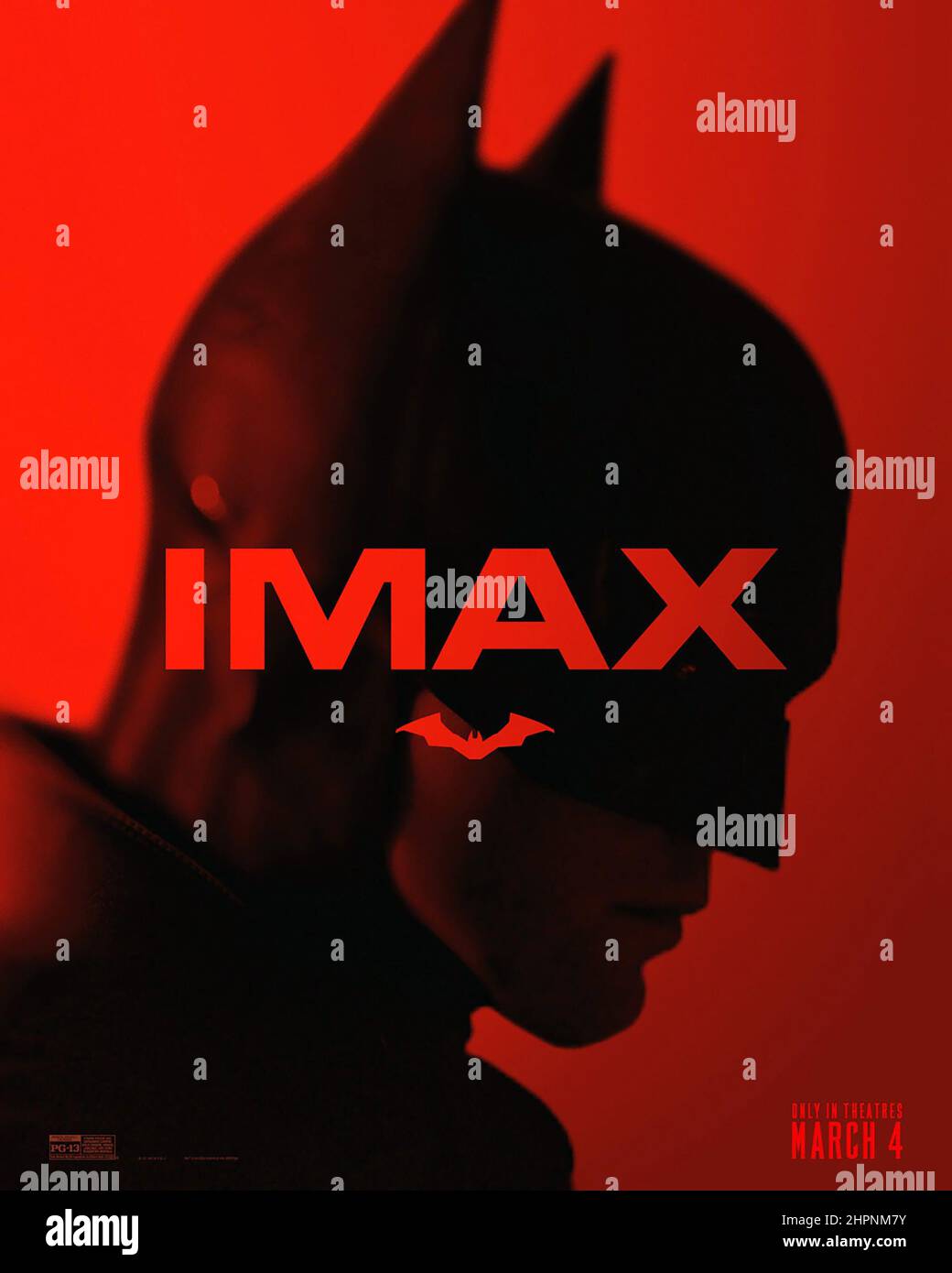 THE BATMAN, US IMAX poster, Robert Pattinson as Batman, 2022. © Warner ...