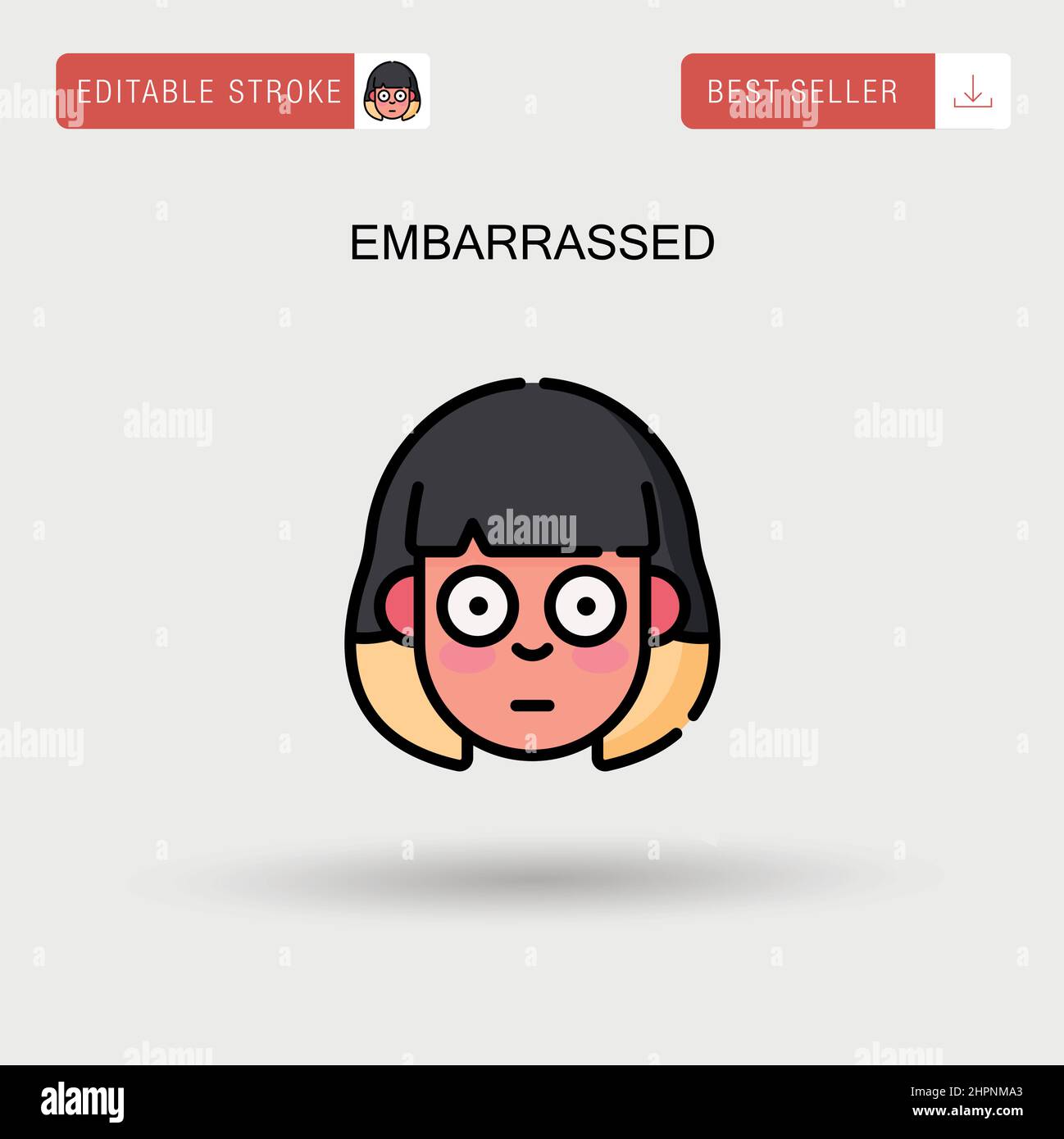 Embarrassed woman illustration hi-res stock photography and images - Alamy