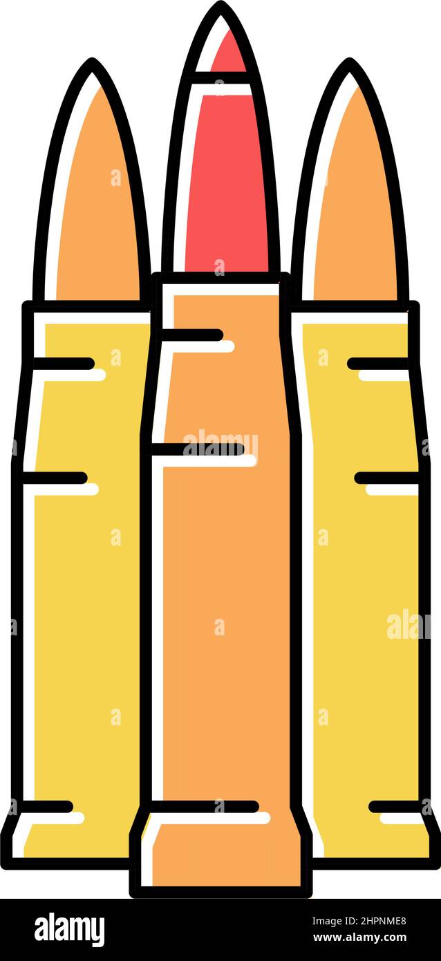armor piercing bullets color icon vector illustration Stock Vector ...