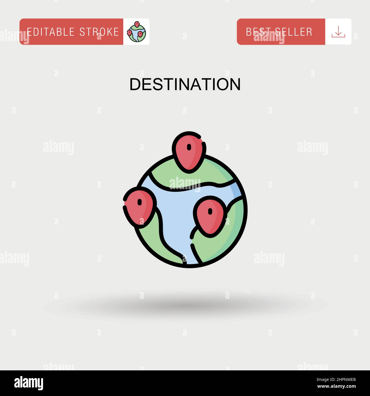 Destination Simple vector icon Stock Vector Image & Art - Alamy