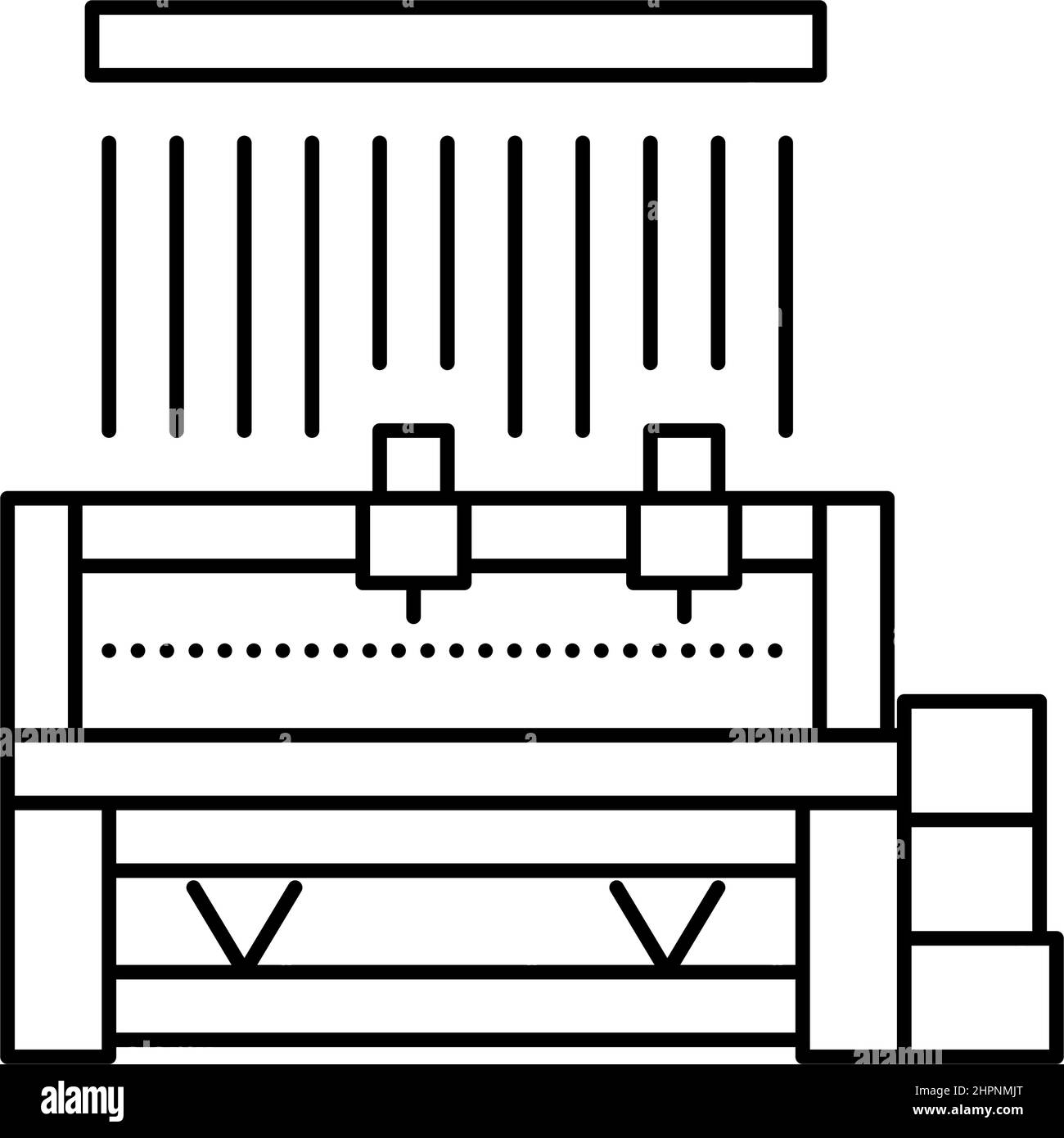 Silk production machine line Black and White Stock Photos & Images - Alamy