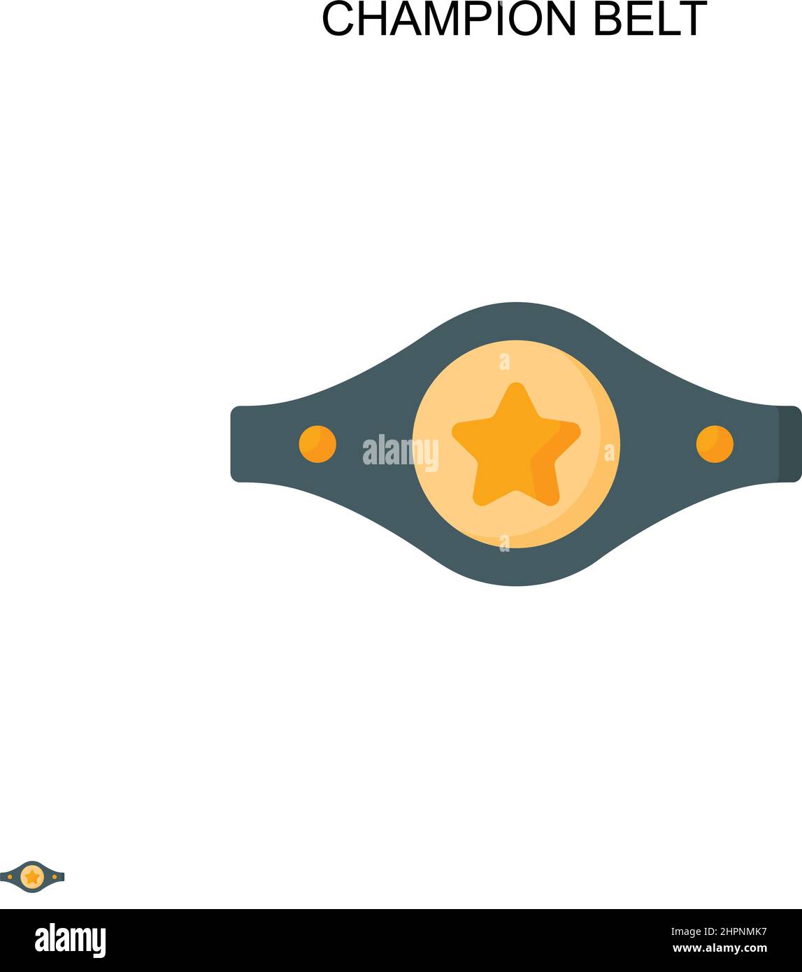 Champion belt Simple vector icon. Illustration symbol design template ...