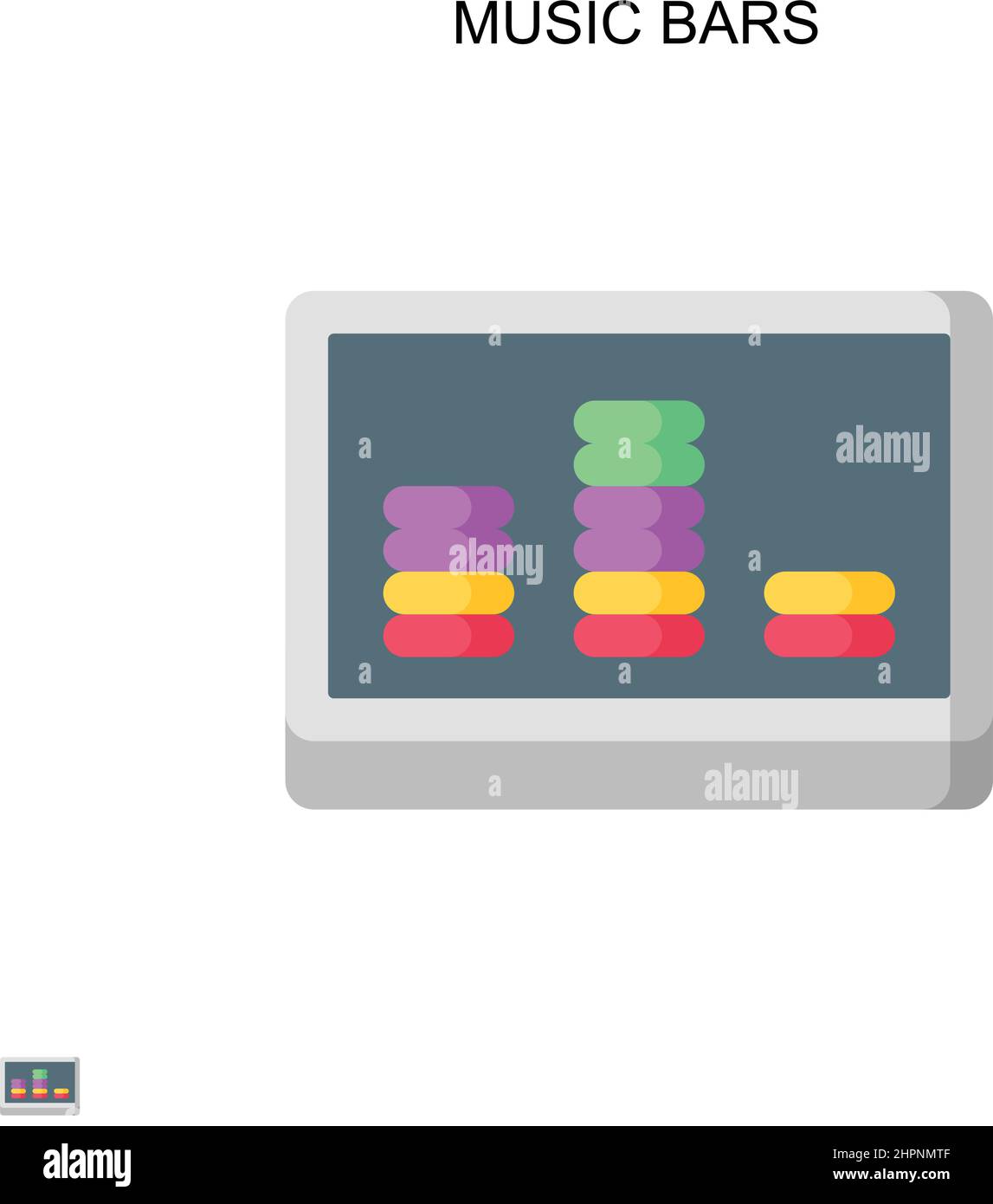 Music bars Simple vector icon. Illustration symbol design template for ...