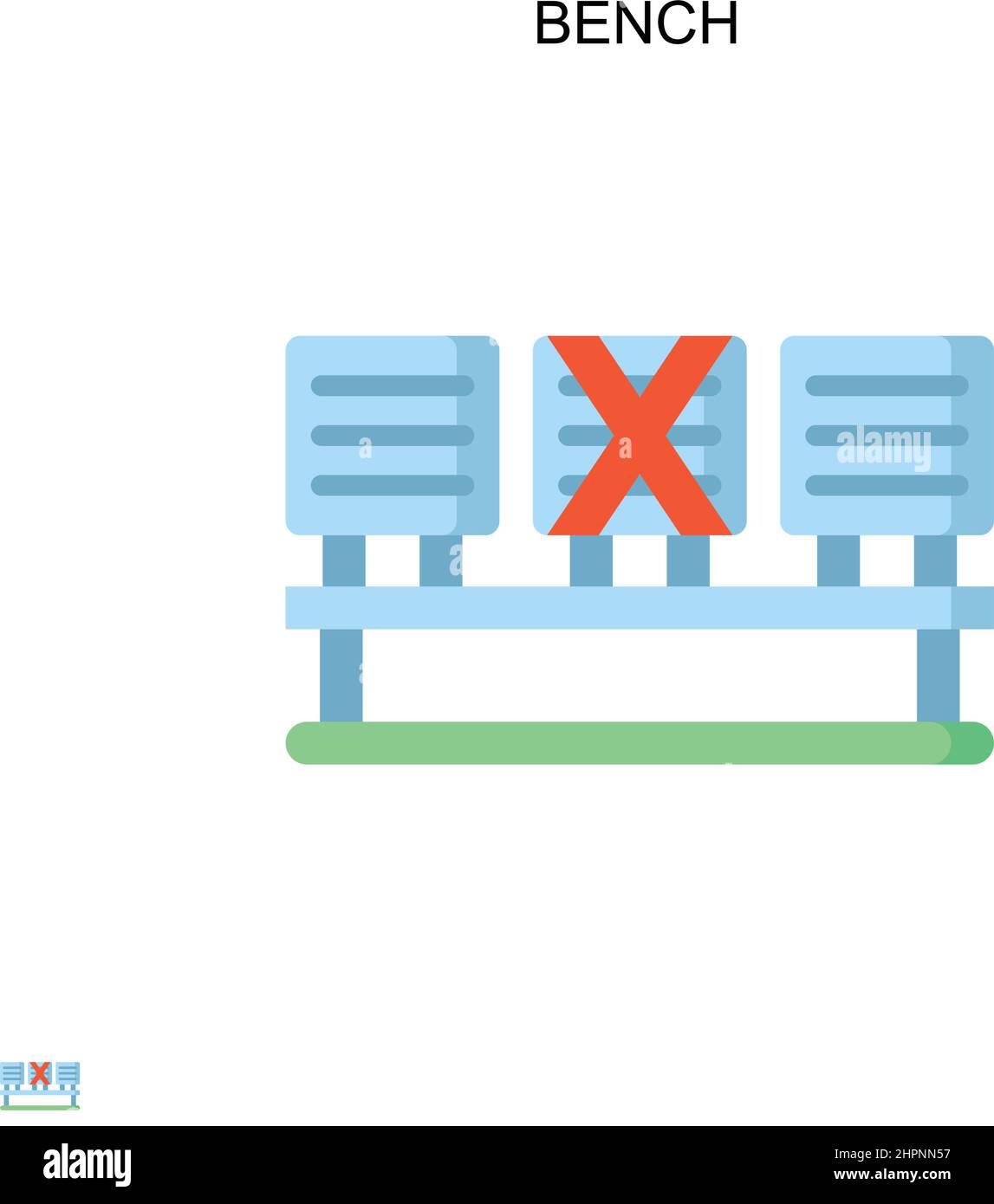 Bench Simple vector icon. Illustration symbol design template for web mobile UI element Stock ...