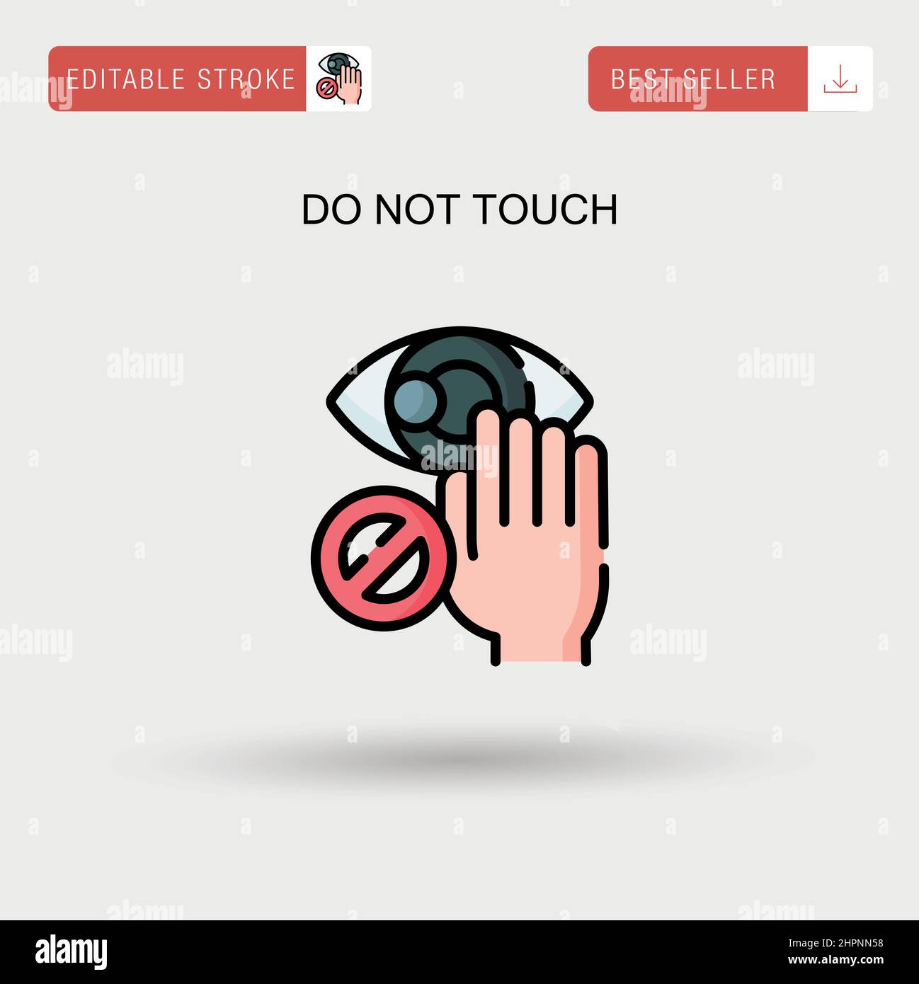 Round touch icon outline Stock Vector Images - Alamy