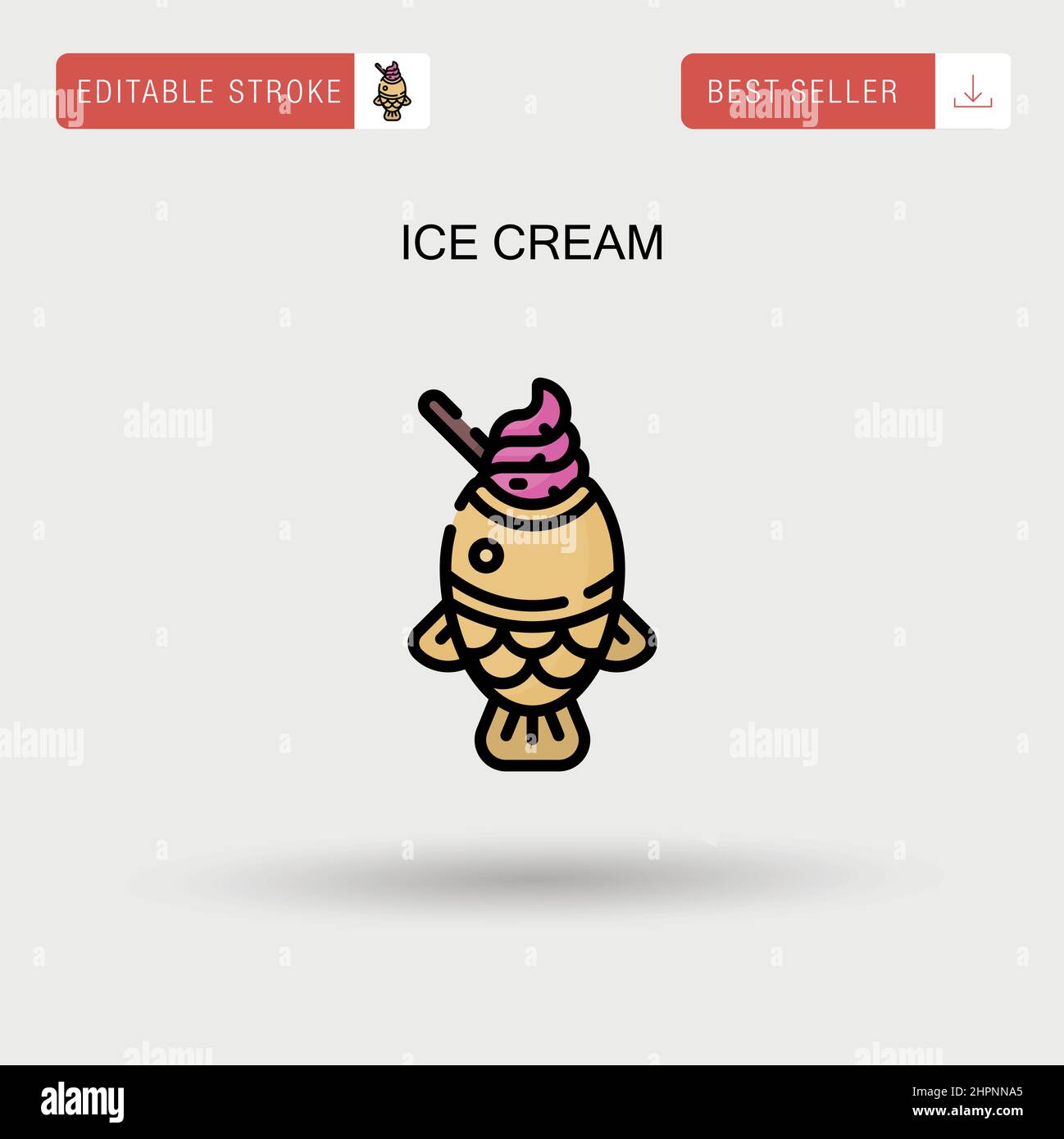 Ice cream Simple vector icon Stock Vector Image & Art - Alamy