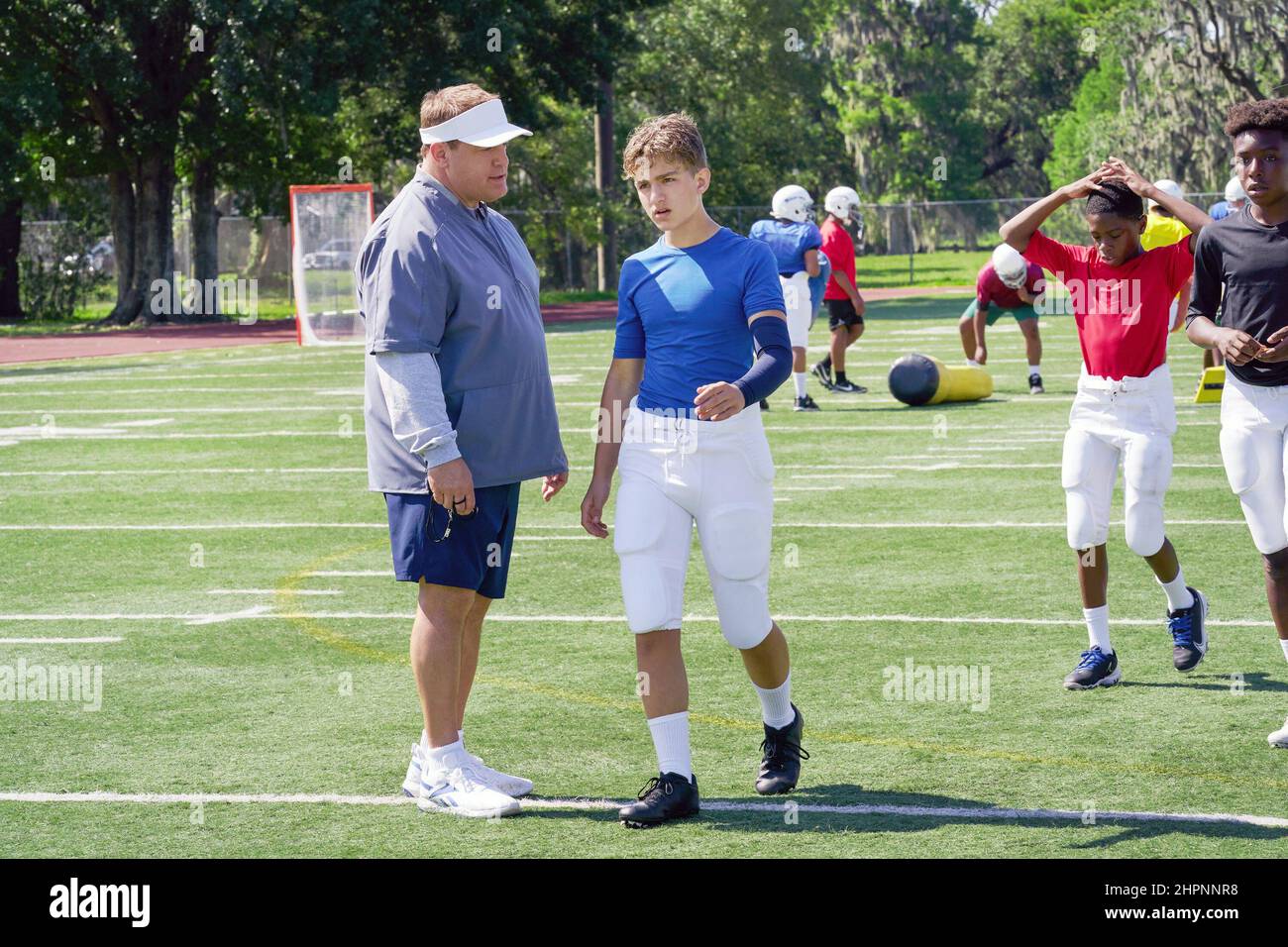 HOME TEAM, from left: Tait Blum, Kevin James, Christopher Farrar (red ...