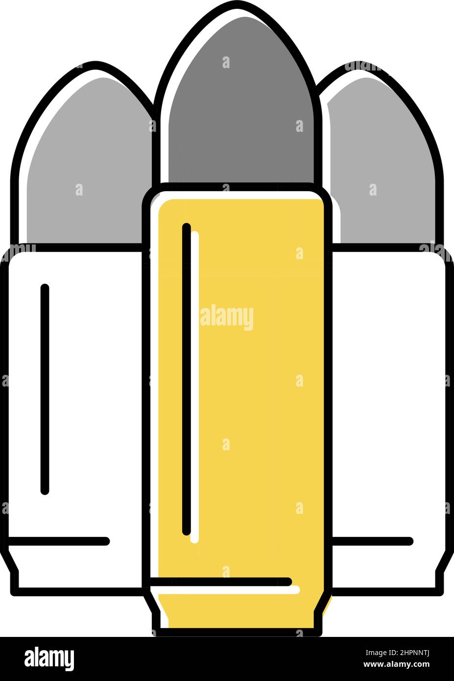 lead round nose soft point bullet color icon vector illustration Stock ...