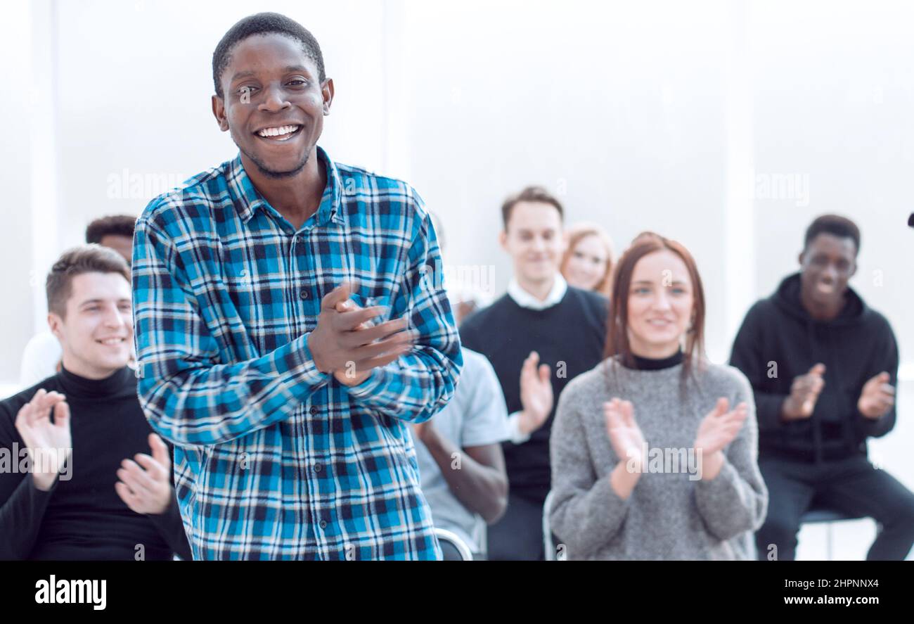 Audience asking question forum hi-res stock photography and images - Alamy