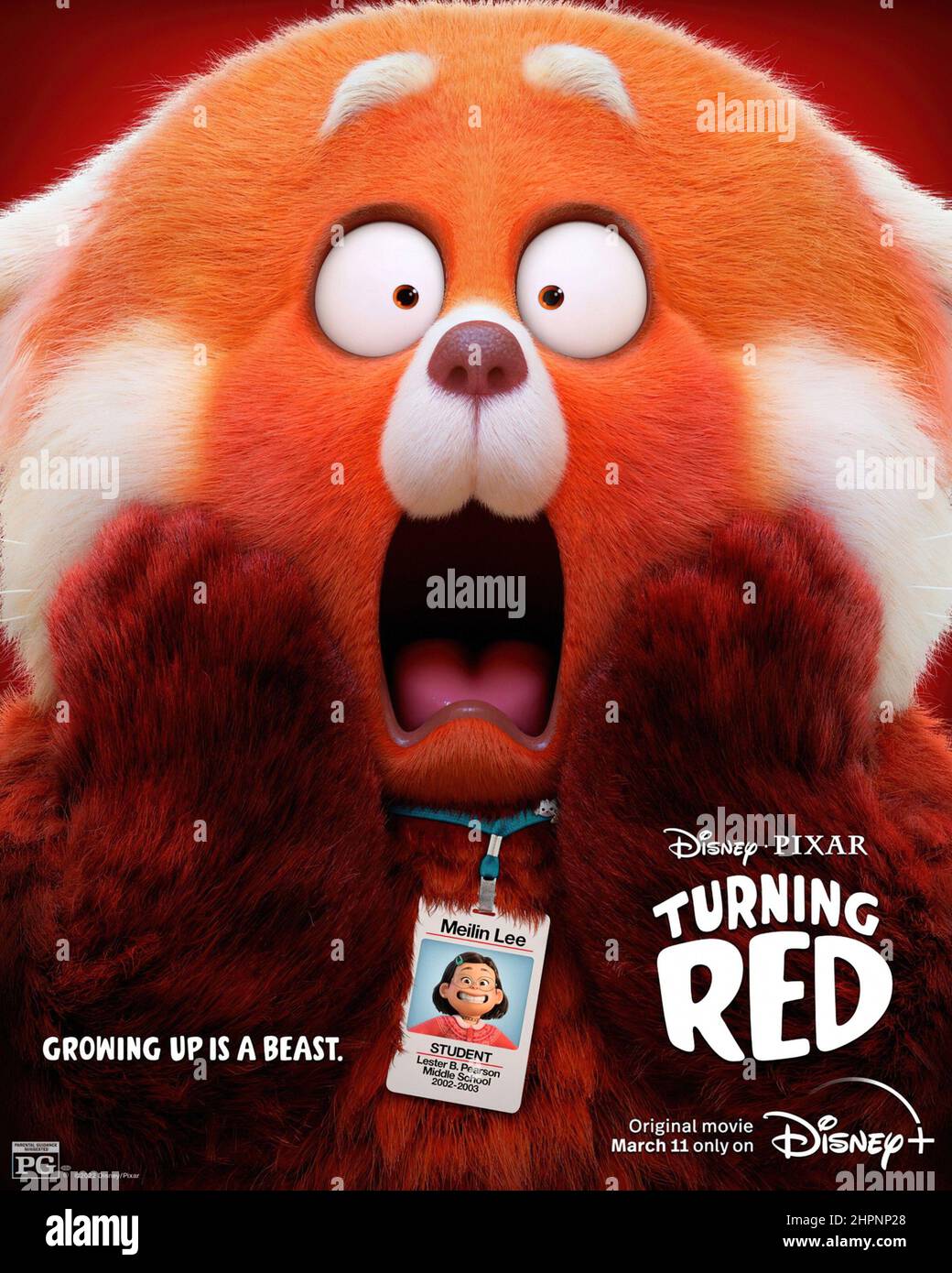 TURNING RED, US character poster, Mei Lee (voice: Rosalie Chiang), 2022 ...