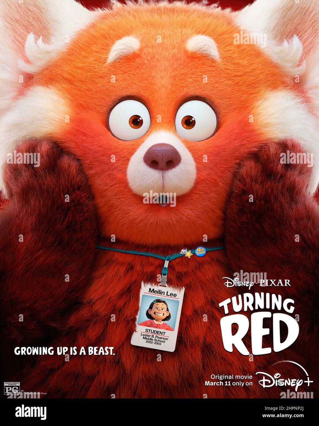 TURNING RED, US character poster, Mei Lee (voice: Rosalie Chiang), 2022 ...