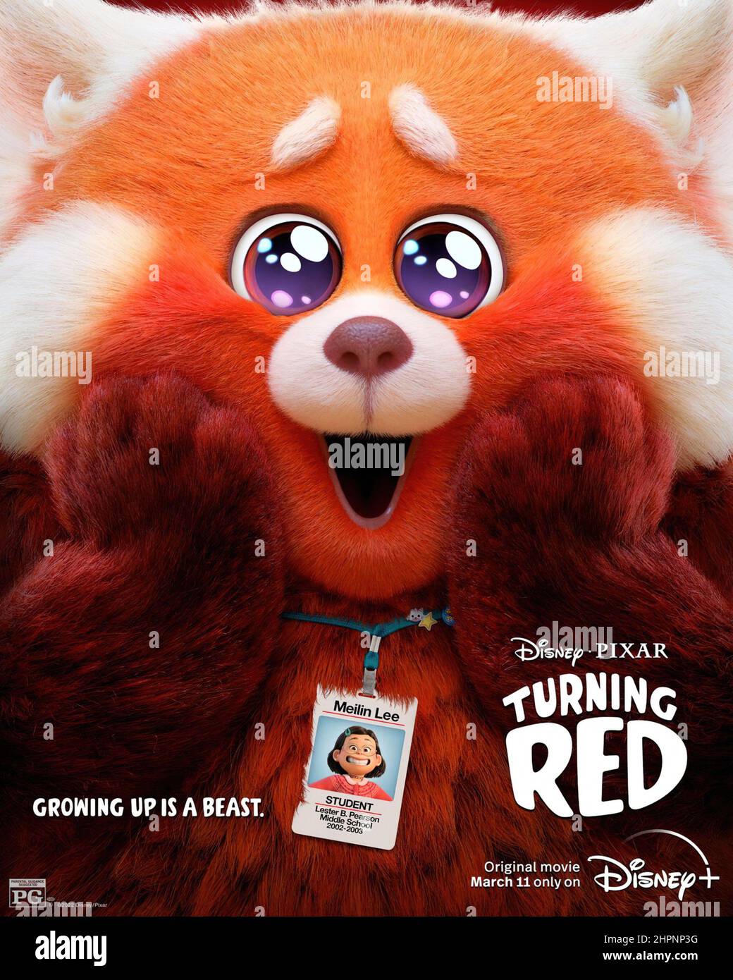 TURNING RED, US character poster, Mei Lee (voice: Rosalie Chiang), 2022 ...