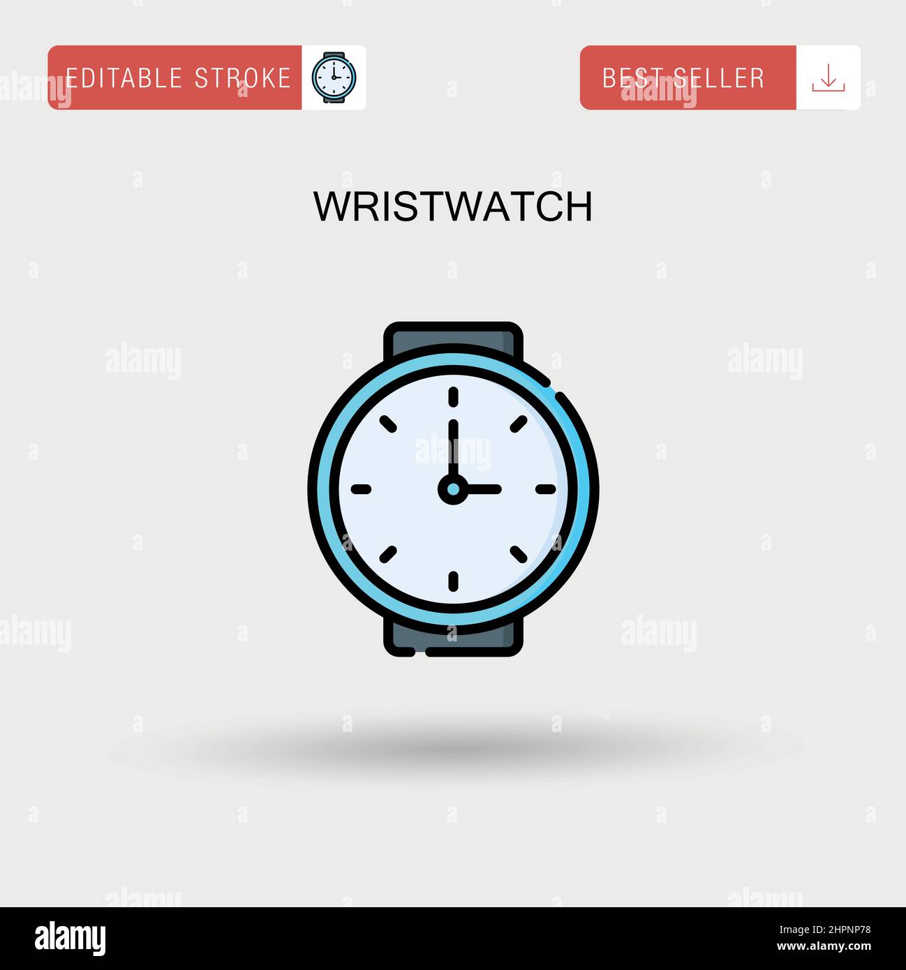 Wristwatch Simple vector icon Stock Vector Image & Art - Alamy