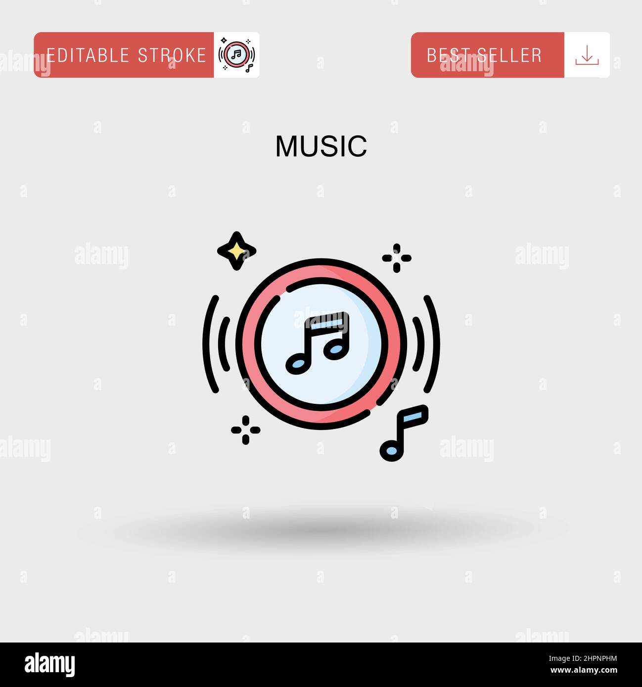 Music Simple vector icon Stock Vector Image & Art - Alamy