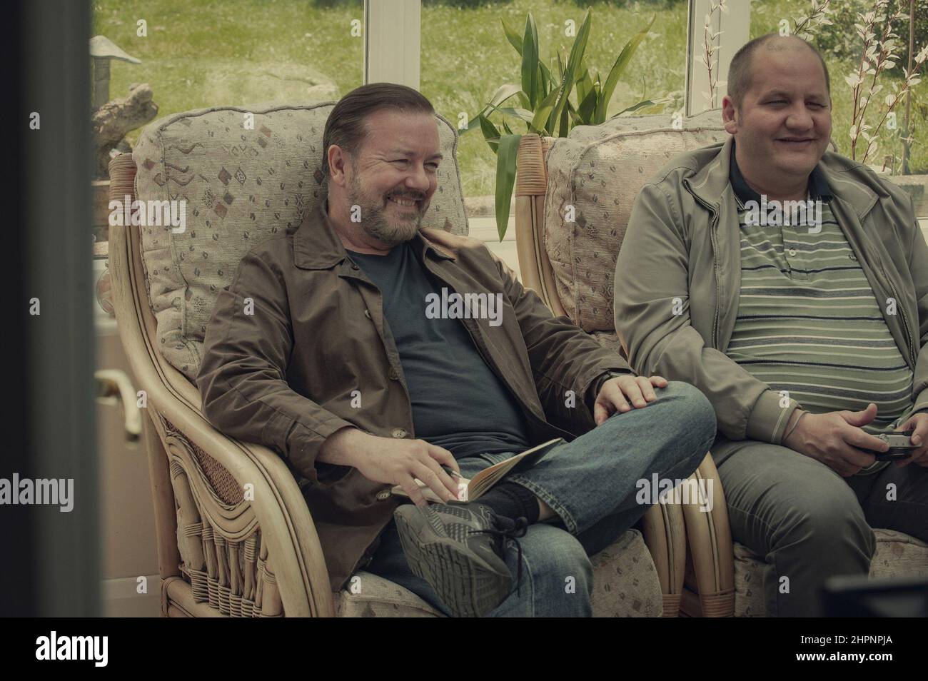 AFTER LIFE, from left: Ricky Gervais, Tony Way, (Season 3, ep. 304 ...