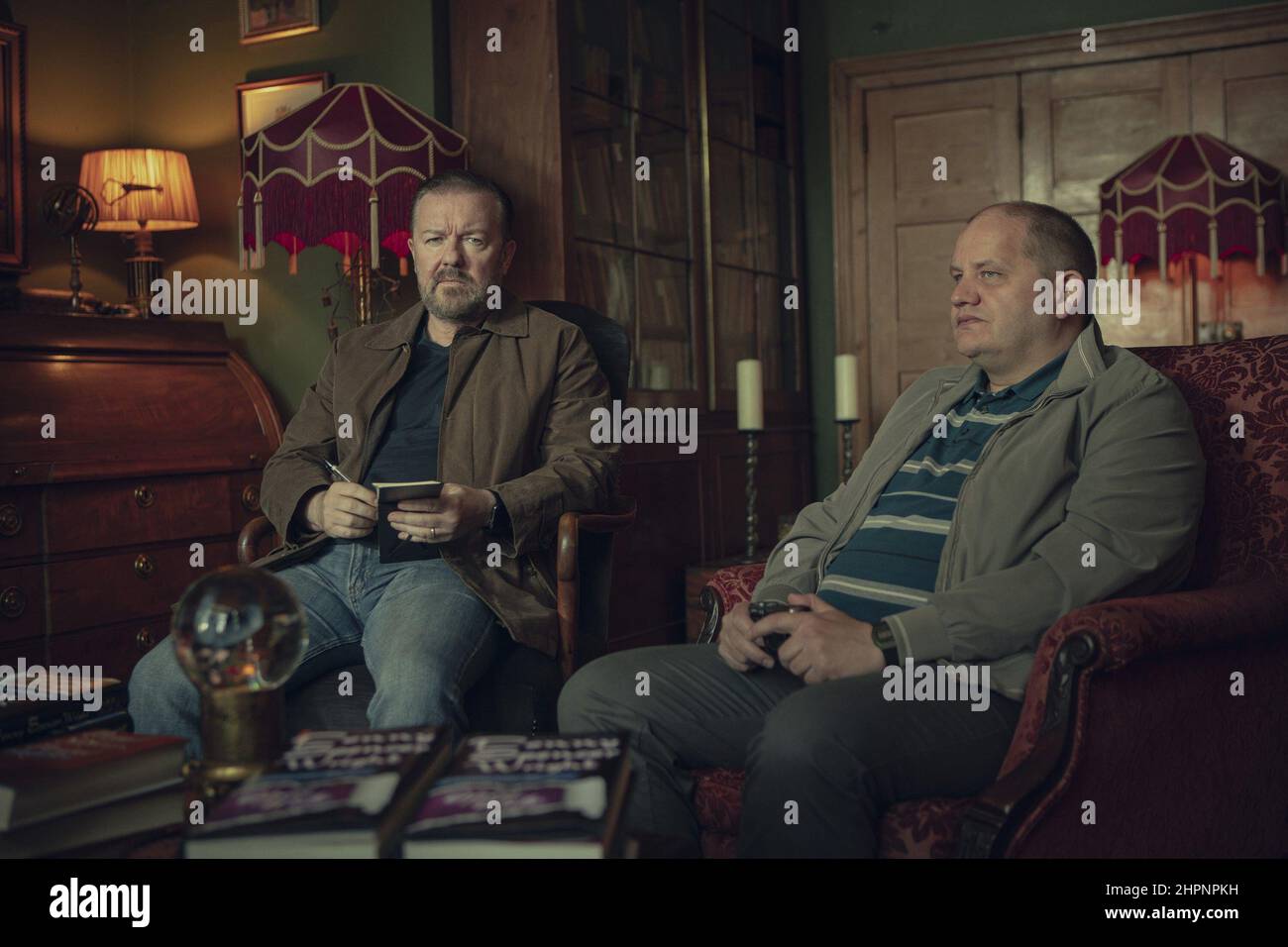 AFTER LIFE, from left: Ricky Gervais, Tony Way, (Season 3, ep. 301 ...