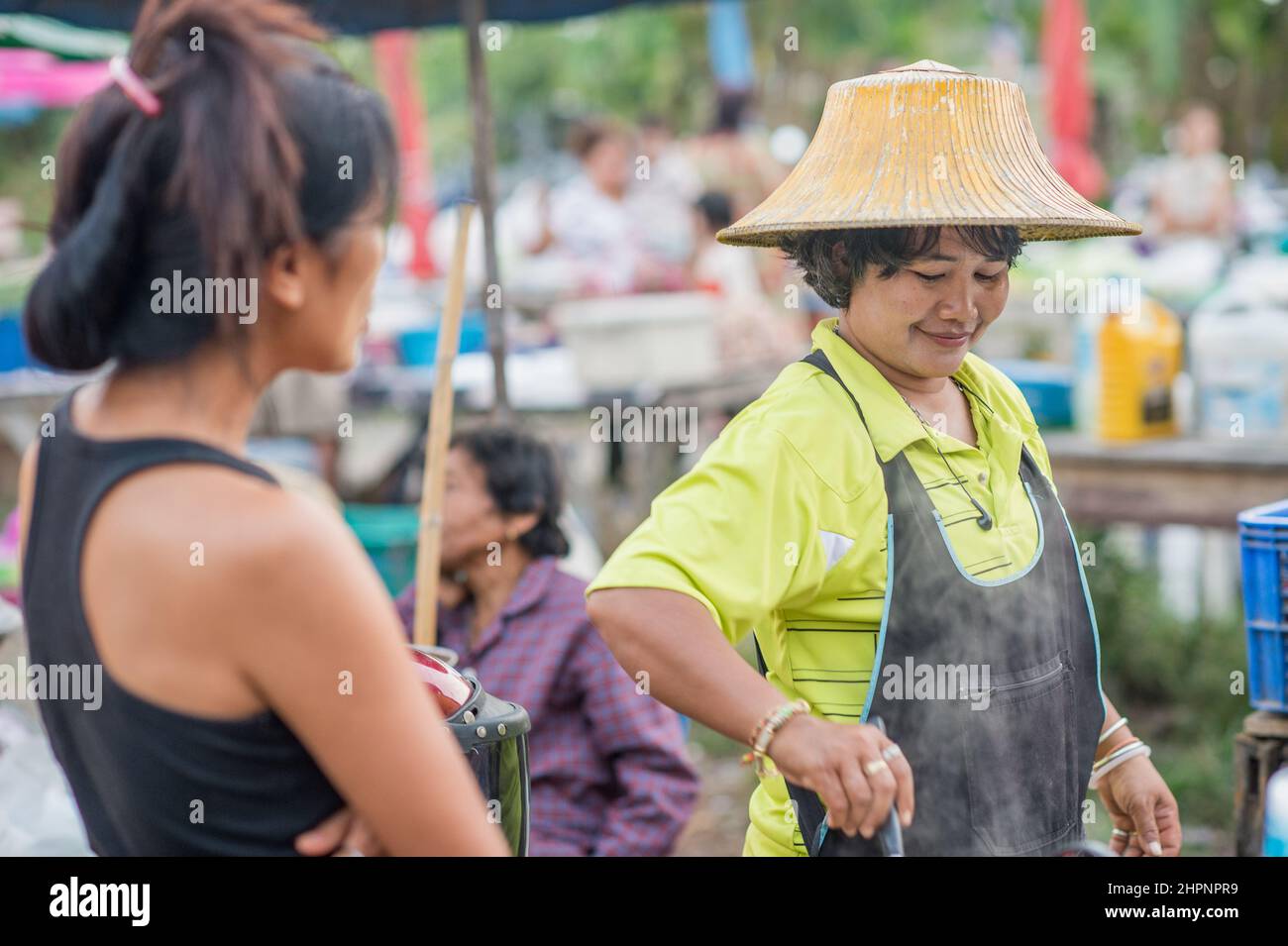 Local Sunday market in Khao Tao village just south of Hua Hin in ...