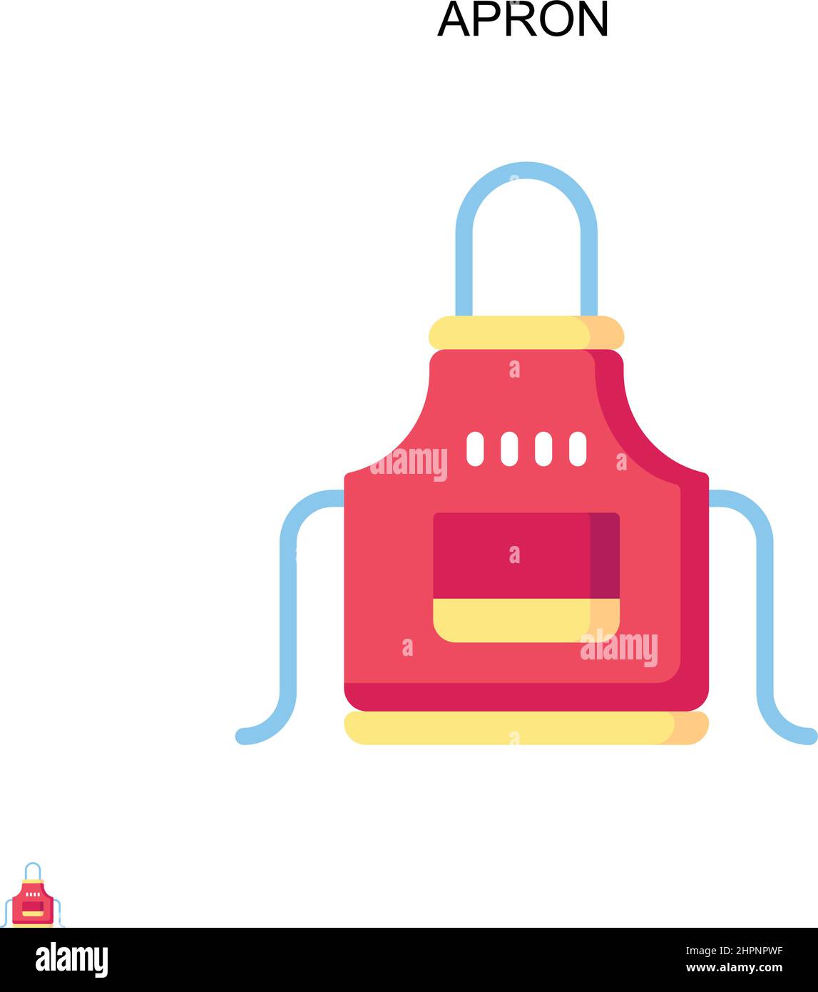 Apron Simple vector icon. Illustration symbol design template for web ...